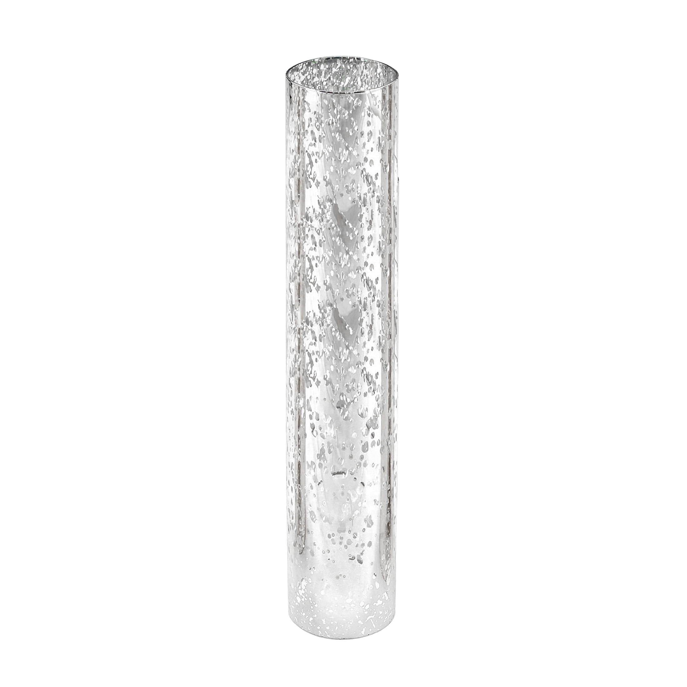 WGV Silver Speckled Glass Hurricane Candle Shade Chimney Tube - 2.5 ...