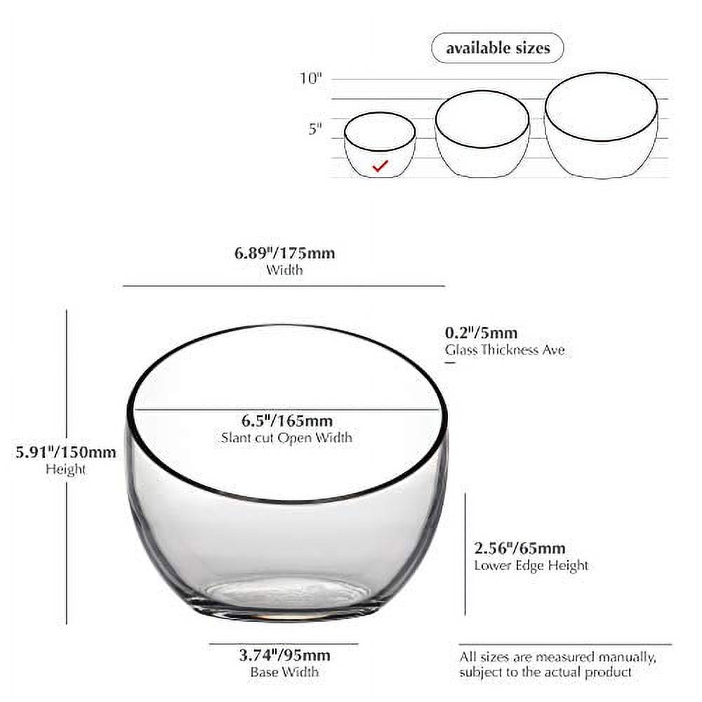 WGV Slant Cut Bowl Glass Vase Bulk with Stand, Width 8.25", Height 8.75 ...