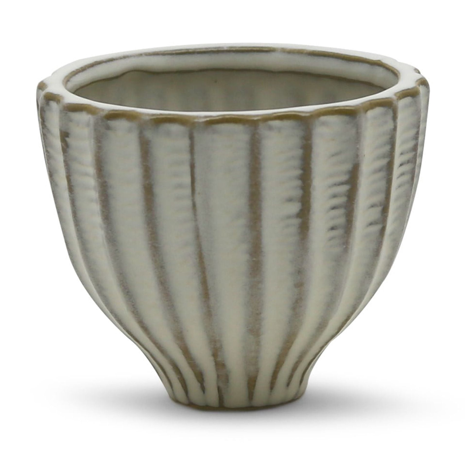 WGV Small Fancy White Acorn Ceramic Vase - 4" Wide x 3" Height, Good ...