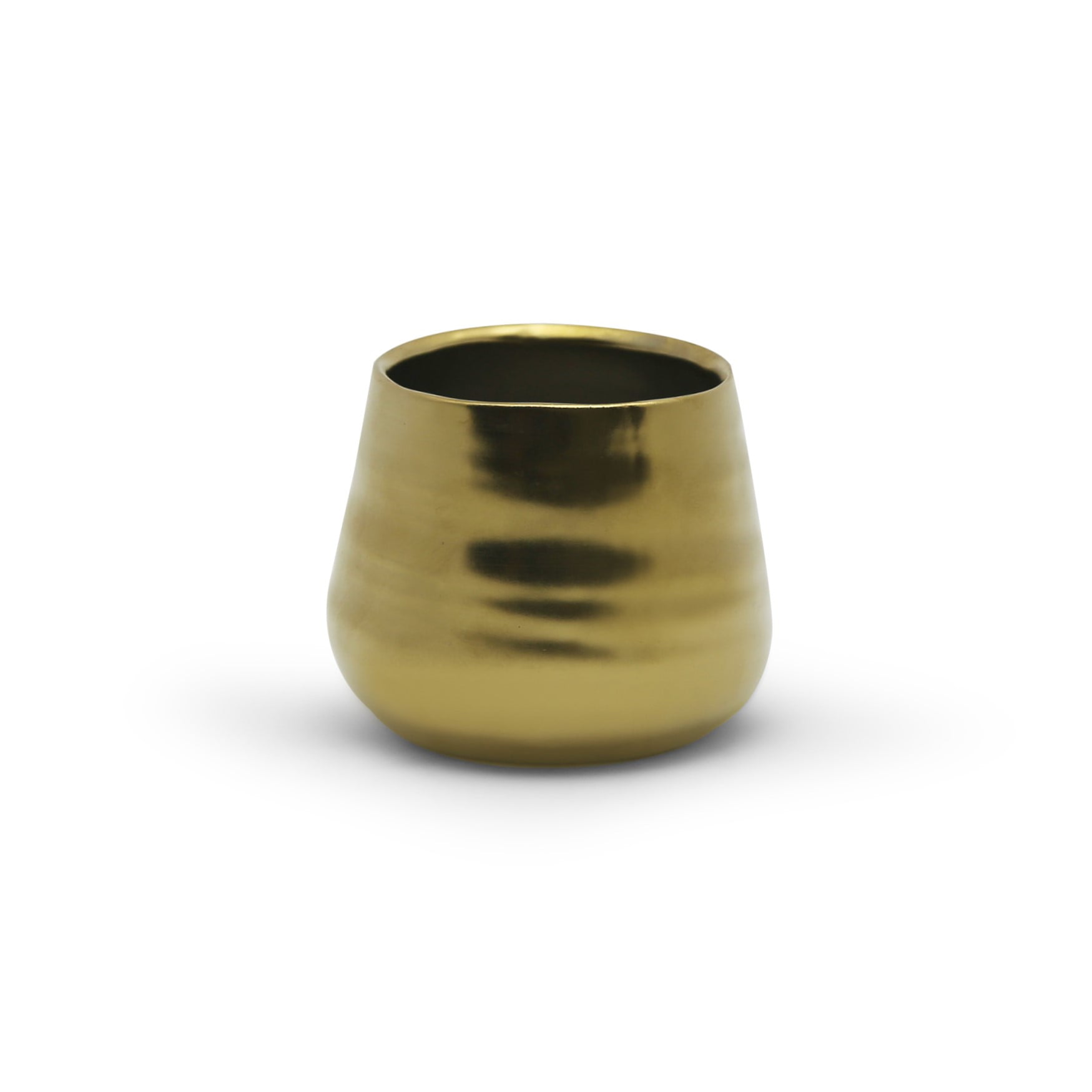 WGV Small Gold Bowl Pot - 3" Wide x 3" Height, Good quality, Heavy ...