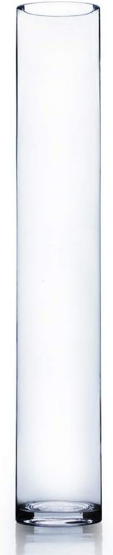 WGV Tall Cylinder Glass Vase Bulk, Open Width 5", Height 35", Clear ...