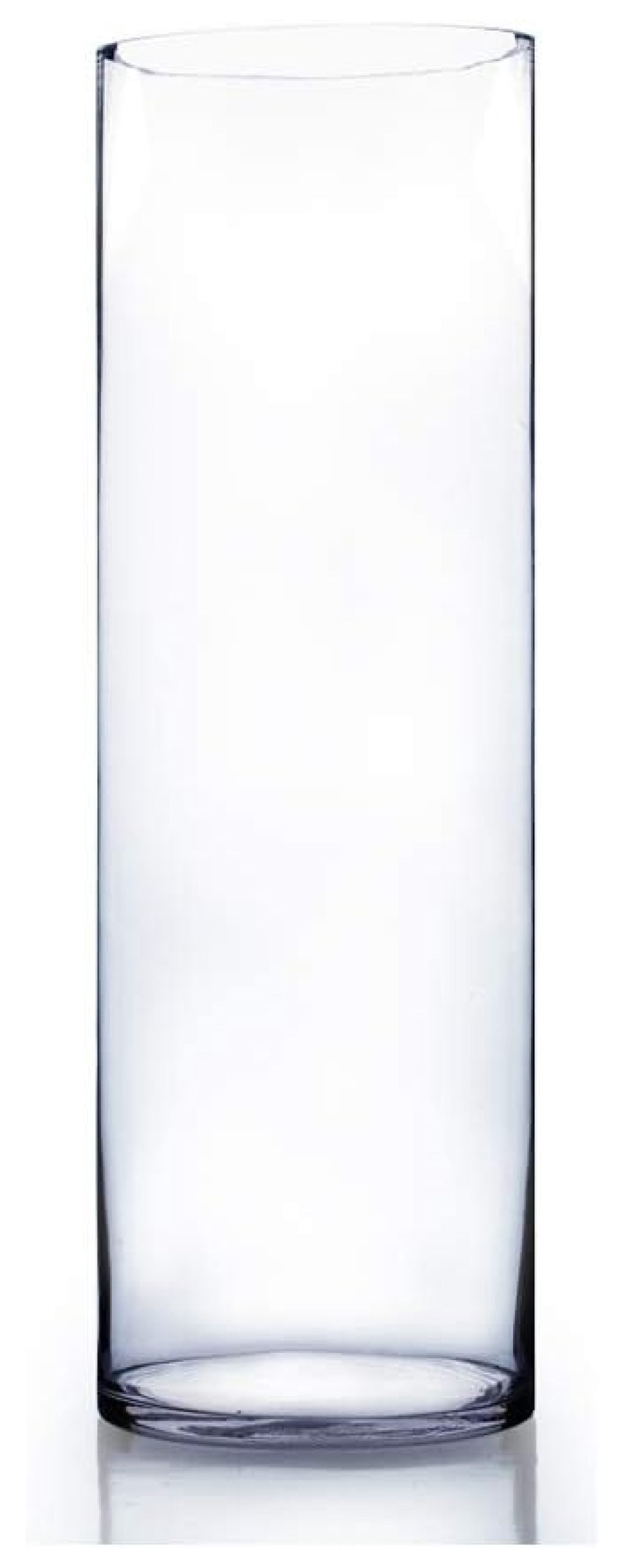 WGV Tall Cylinder Glass Vase Bulk, Open Width 8", Height 24", Clear ...