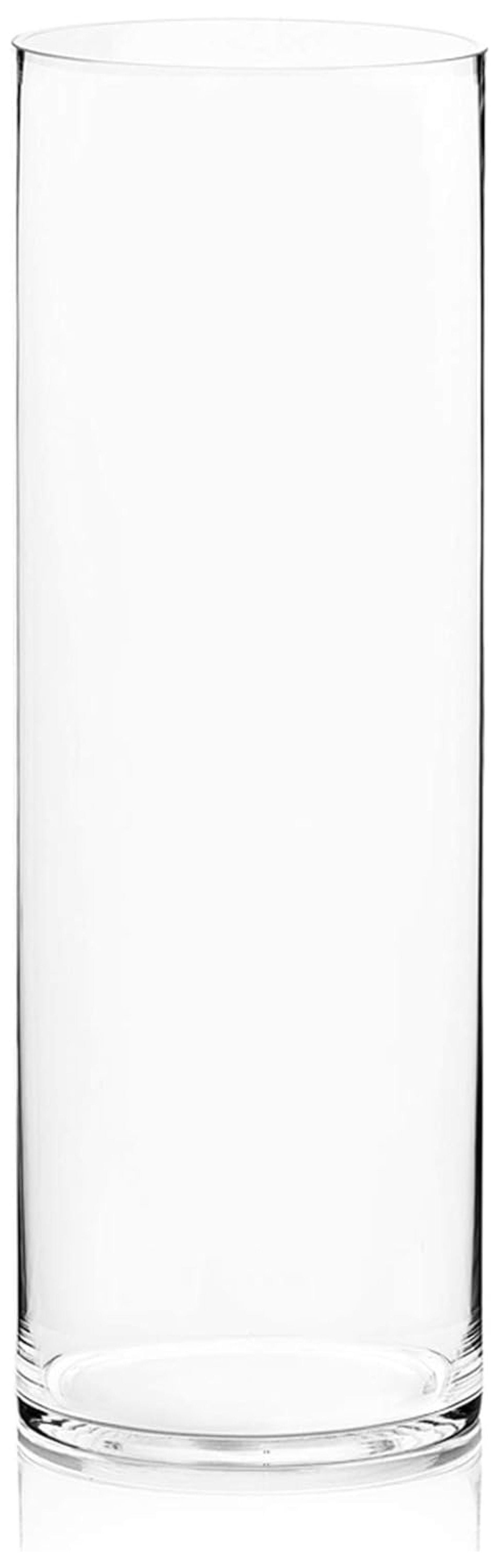 WGV Tall Cylinder Glass Vase, Open Width 8", Height 24", Clear Large ...