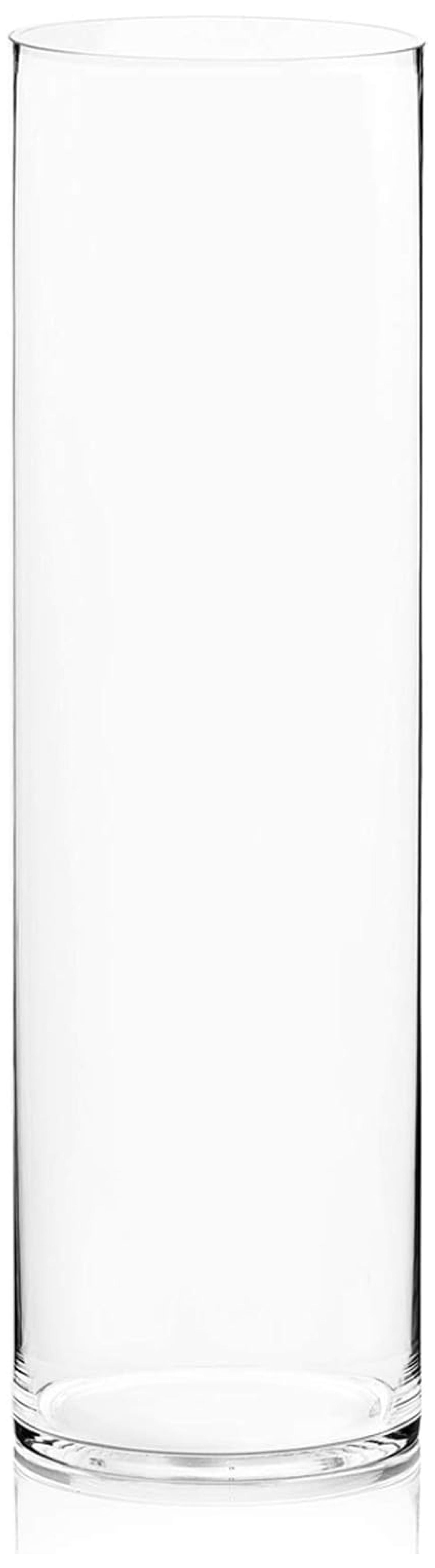 WGV Tall Cylinder Glass Vase, Open Width 8", Height 28", Clear Large ...