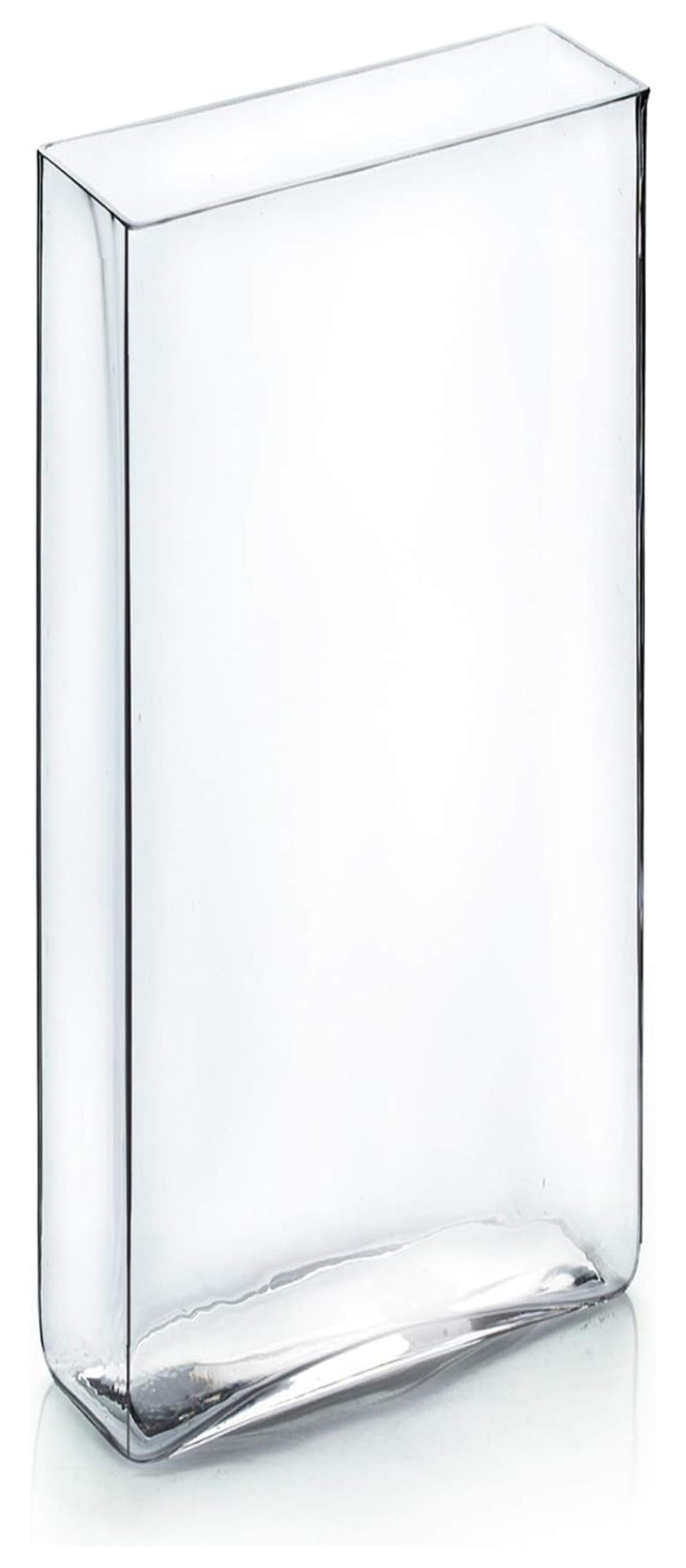 WGV Tall Rectangle Block Vase, Width 3", Length 8", Height 18", Clear ...