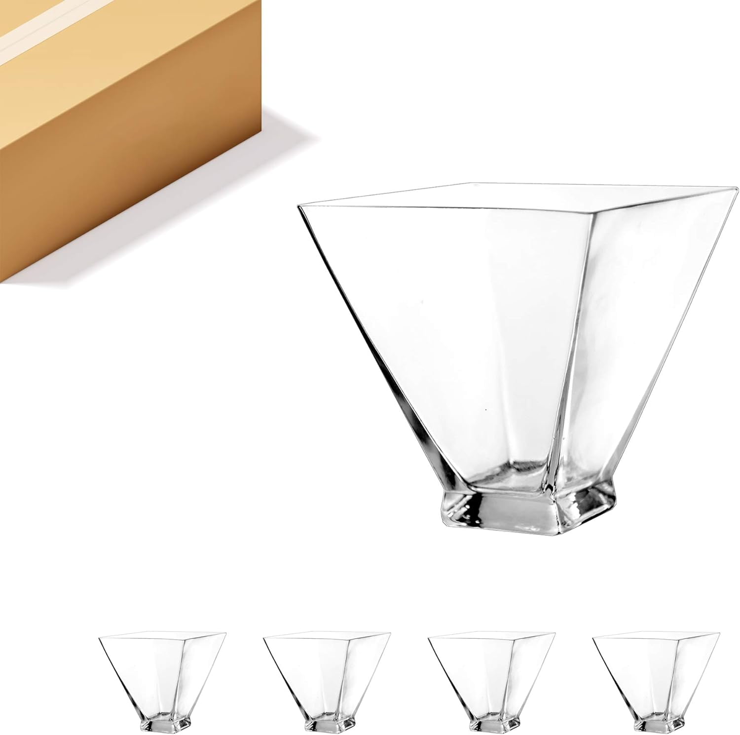 WGV Tapered Glass Vase Bulk, Width 8", Height 8", (Multiple Sizes ...