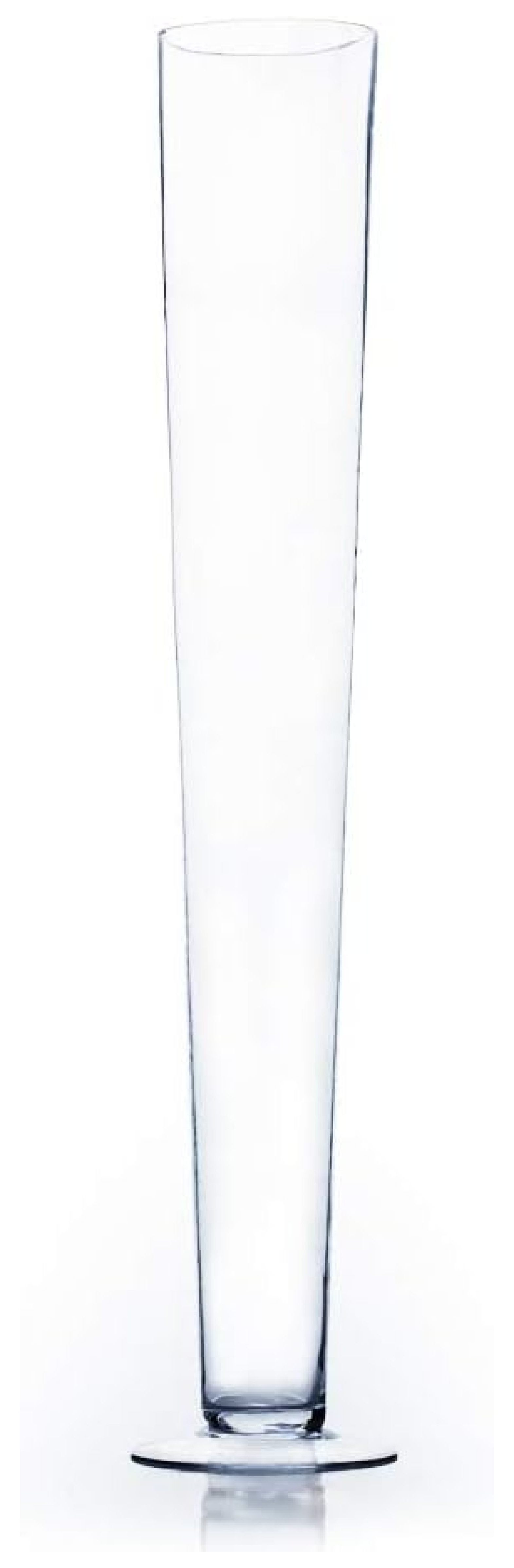 WGV Trumpet Glass Vase, Open 4", Height 27", (Multiple Sizes Choices ...