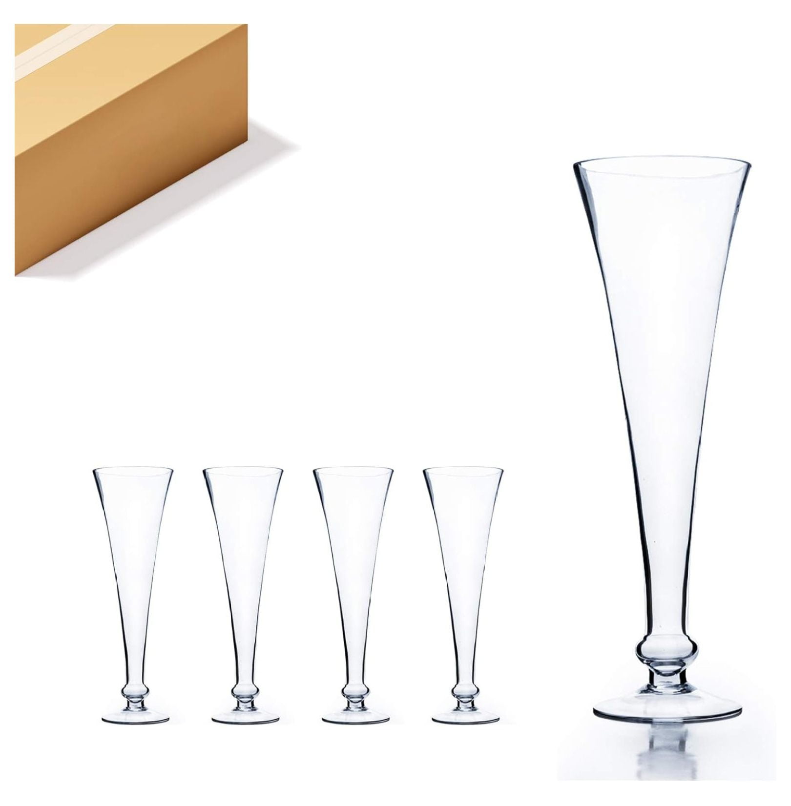 WGV Trumpet Vase Bulk, Open Width 6", Height 17.5", Taper Down ...