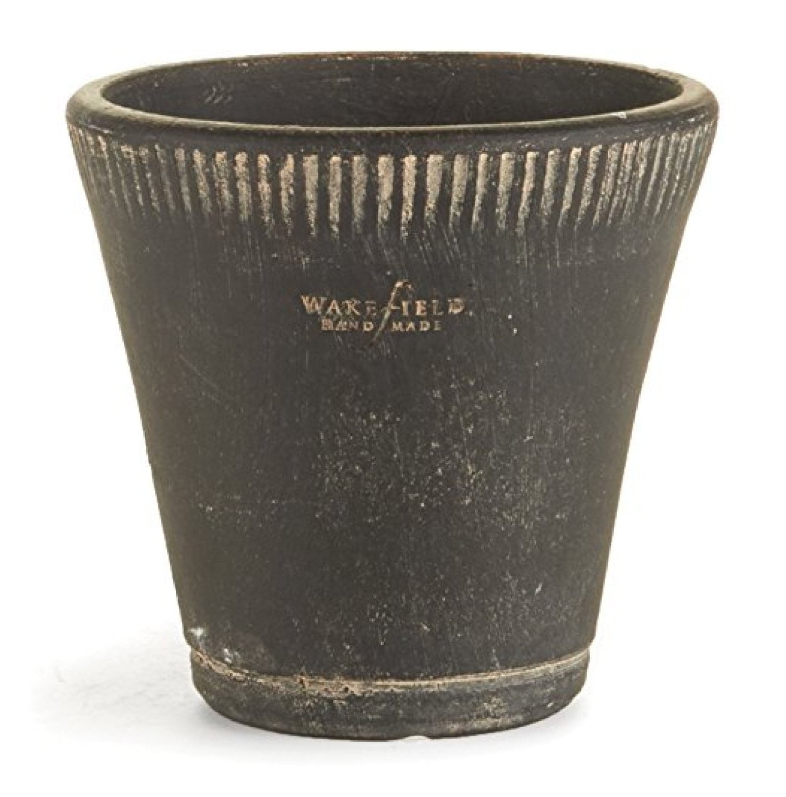 WH Farnham Long Tom Pot #1.5 – Black, Ceramic Planter Pot w/ Drainage ...