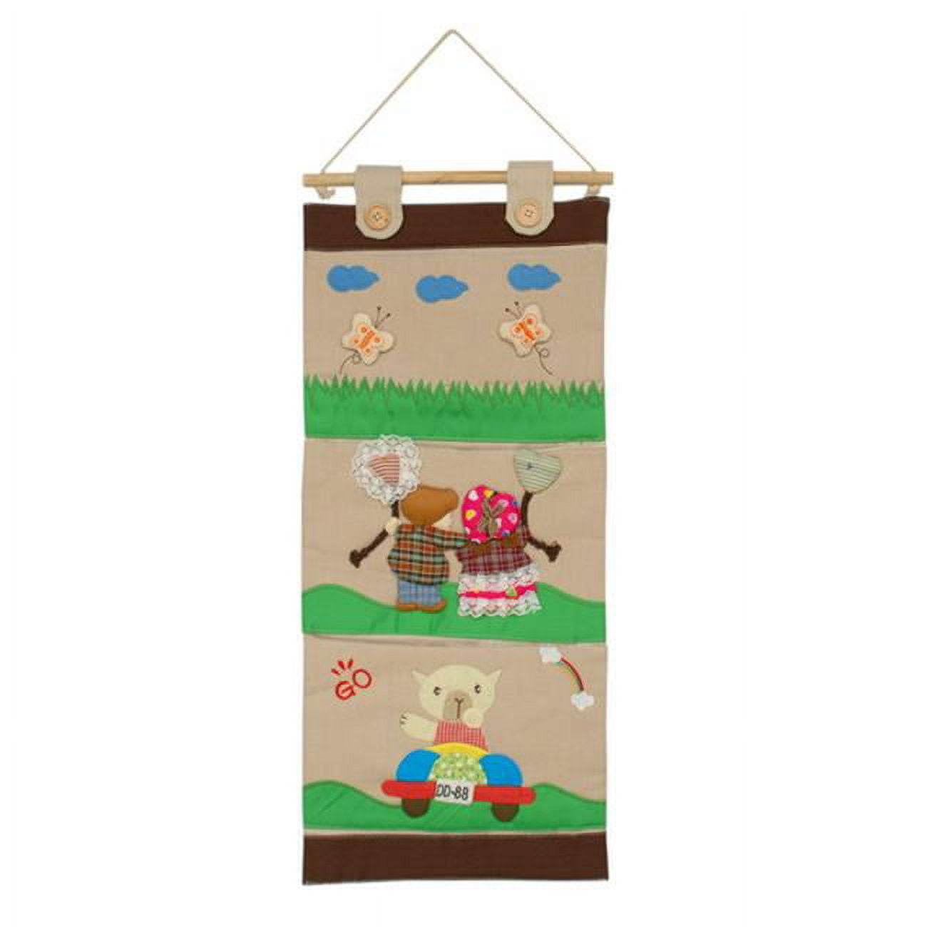 WH-LJF035-1 Go And Play Ivory/Wall Hanging/Wall Pocket/Hanging Baskets ...