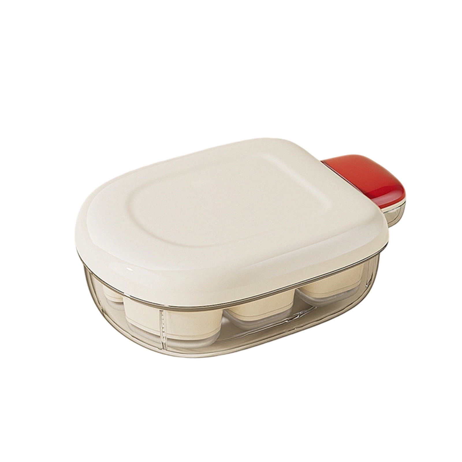 WH White Bpa-Free Ice Cube Container With Stackable Design Space-Saving ...