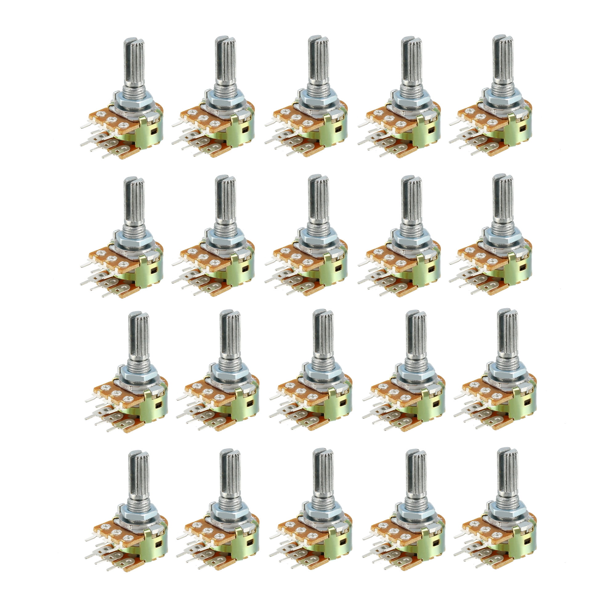 WH148 10K Ohm Variable Resistors Dual Carbon Film Potentiometer 20pcs ...