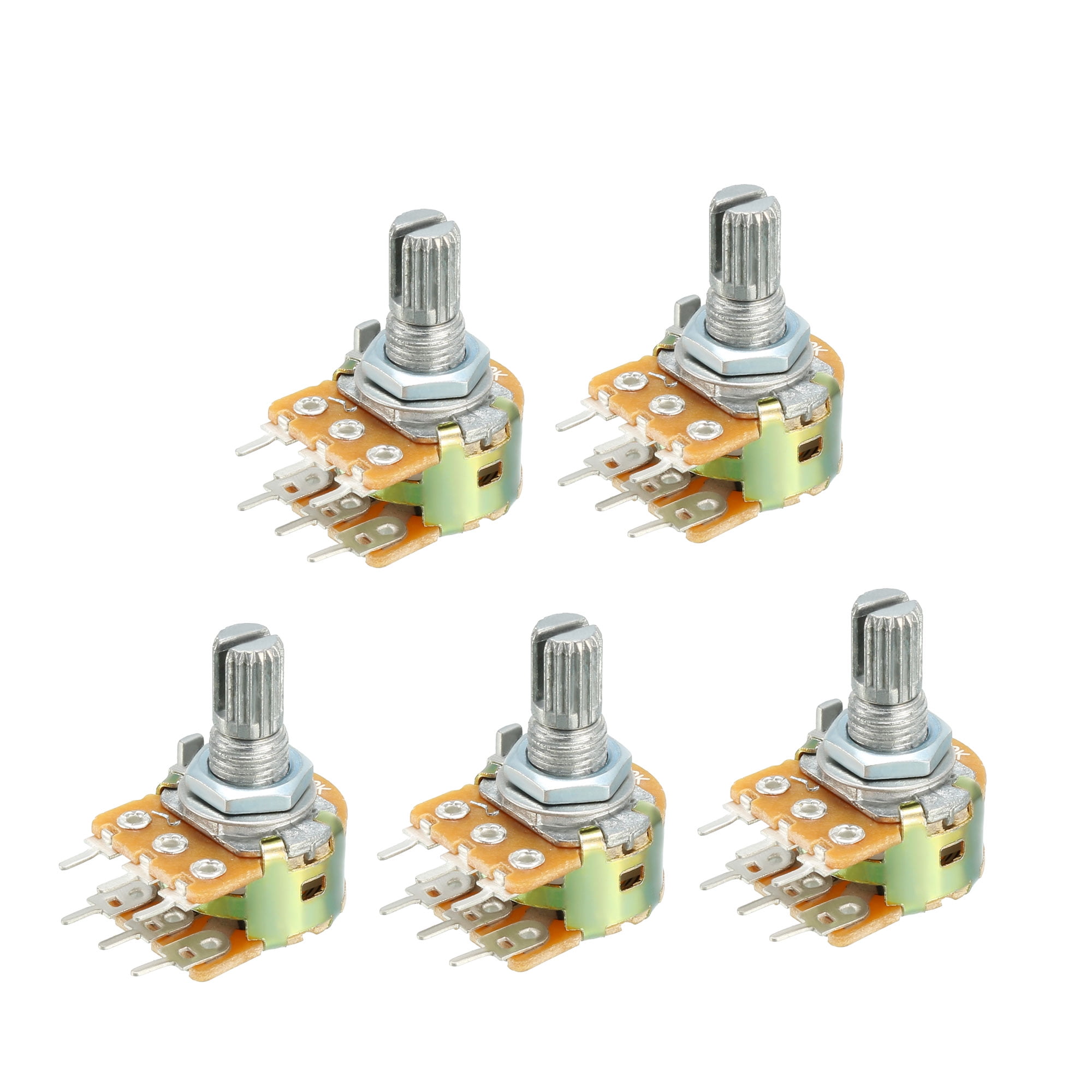 WH148 10K Ohm Variable Resistors Dual Carbon Film Potentiometer 5pcs ...