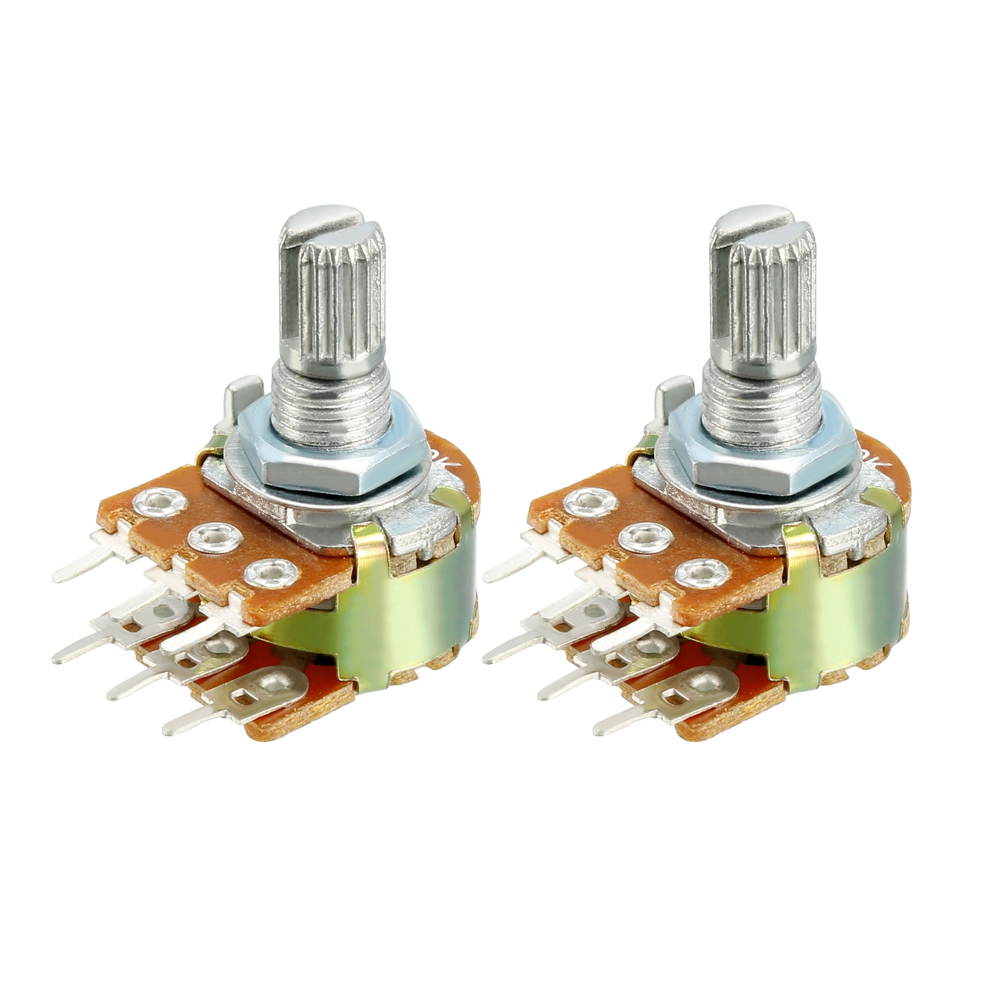 WH148 500K Ohm Variable Resistors Dual Carbon Film Potentiometer 2pcs ...
