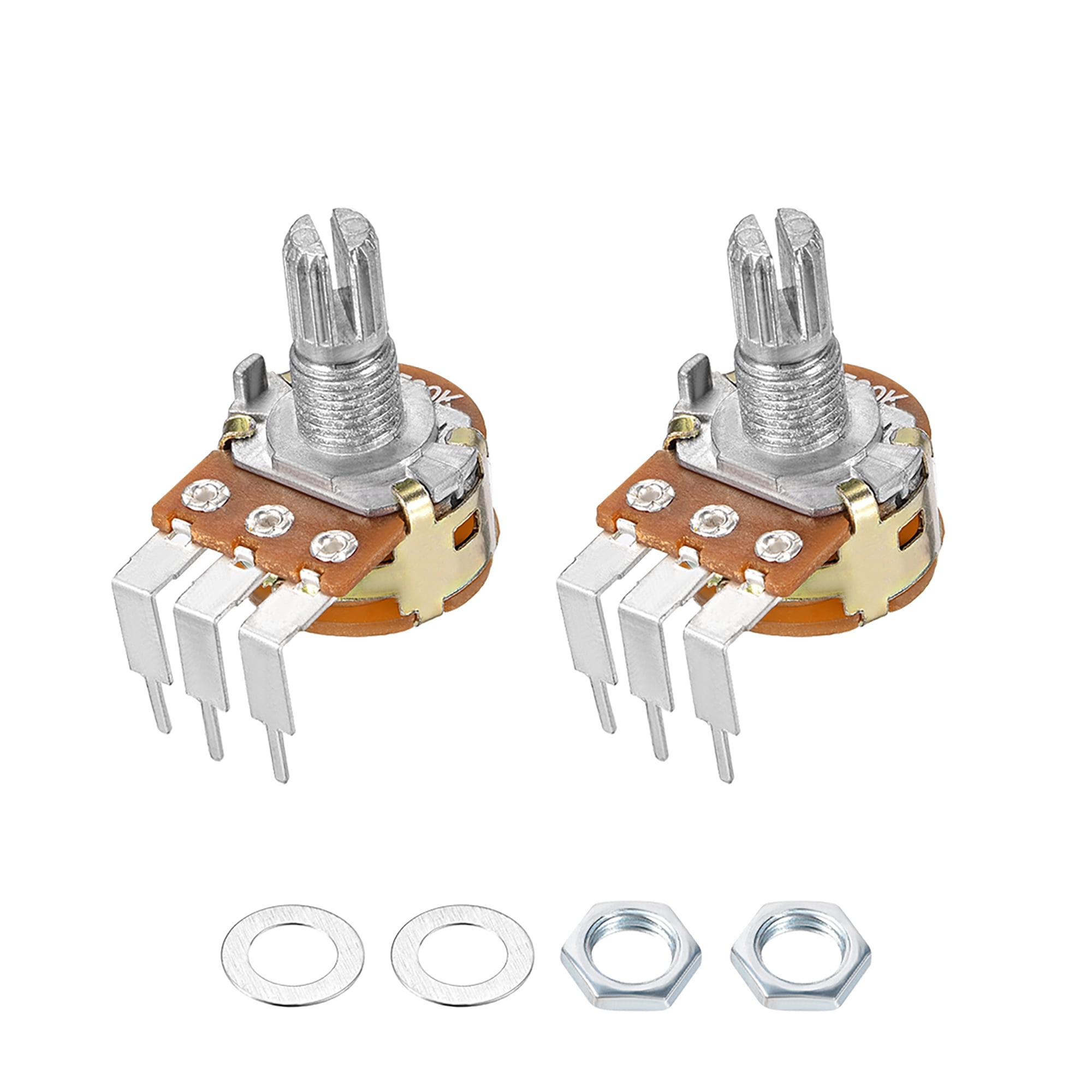 WH148 Potentiometer with Switch 100K Ohm Variable Resistors Single Turn ...