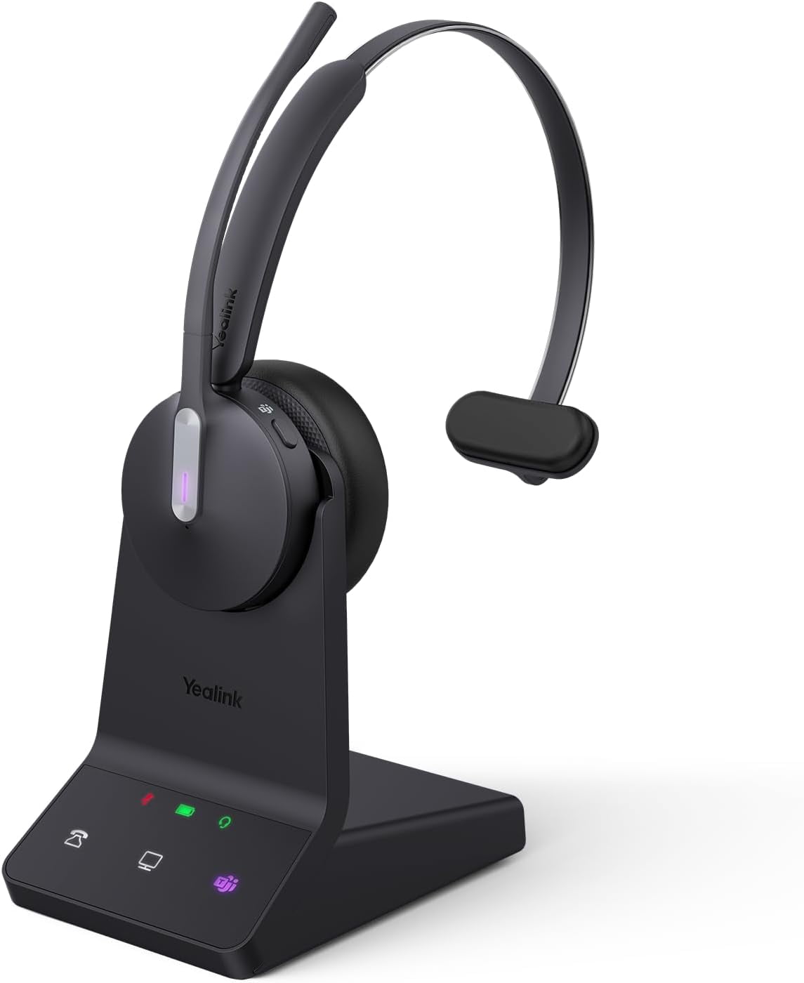 WH64 DECT & Bluetooth Mono Teams Wireless Headset 606ft Long Range Work ...