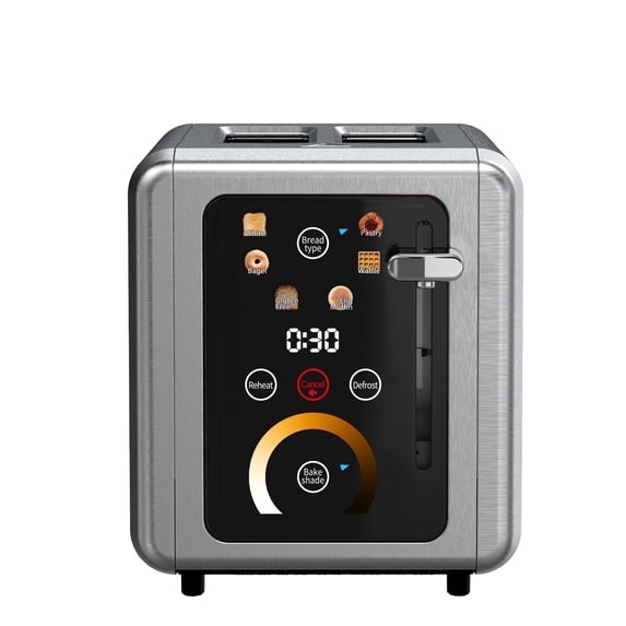 WHALL 2 Slice Touchscreen Toasters with Wide Slots, Bagel, Defrost ...