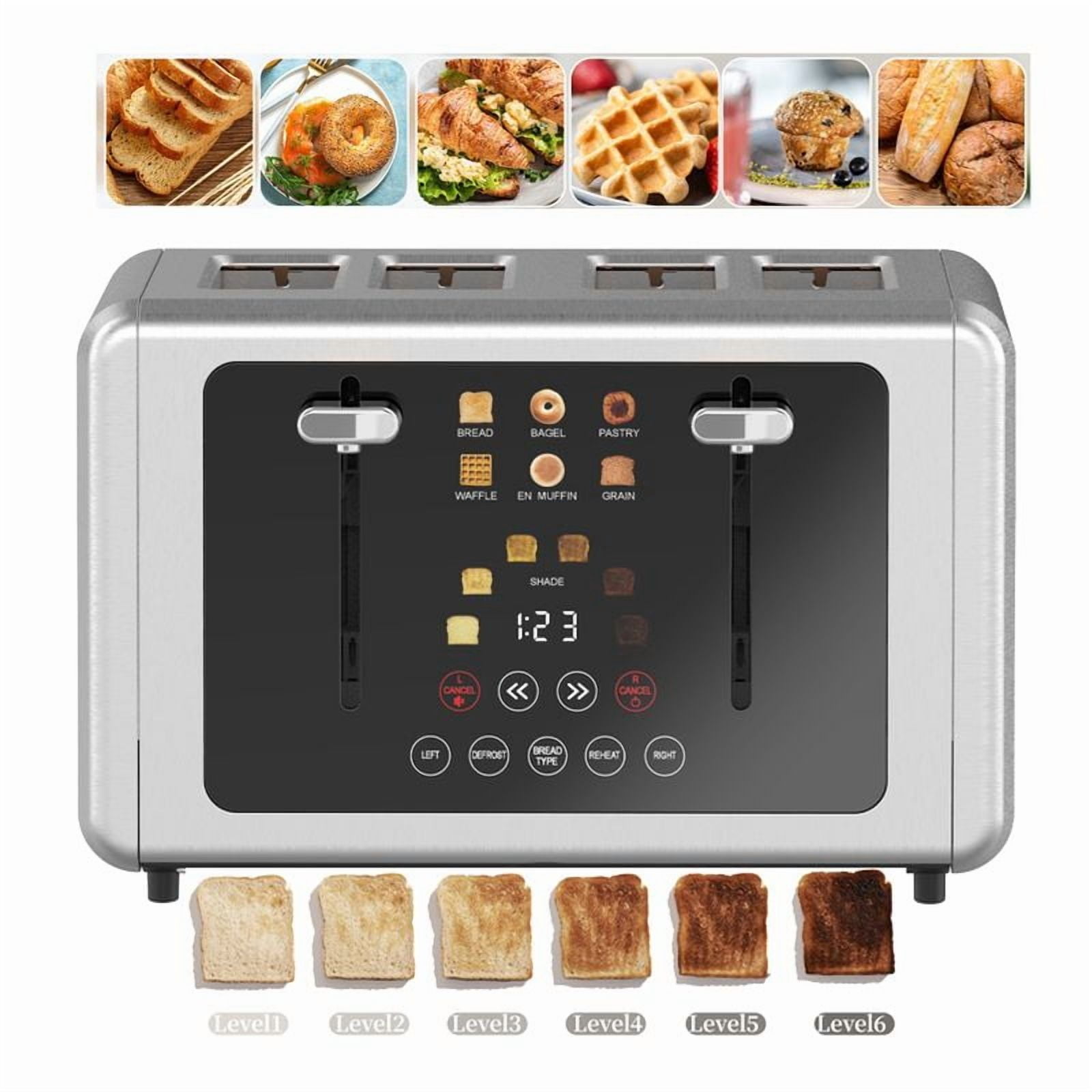 WHALL 4 Sl Toaster, Stainless Steel Toasters 4 Sl, agel Toaster ...
