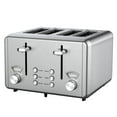WHALL 4 Slice Stainless Steel Toaster with Wide Slots, 6 Shade Settings ...