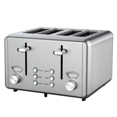 Yabano Toaster 4 Slice, Extra Wide Slots, Stainless Steel with High ...