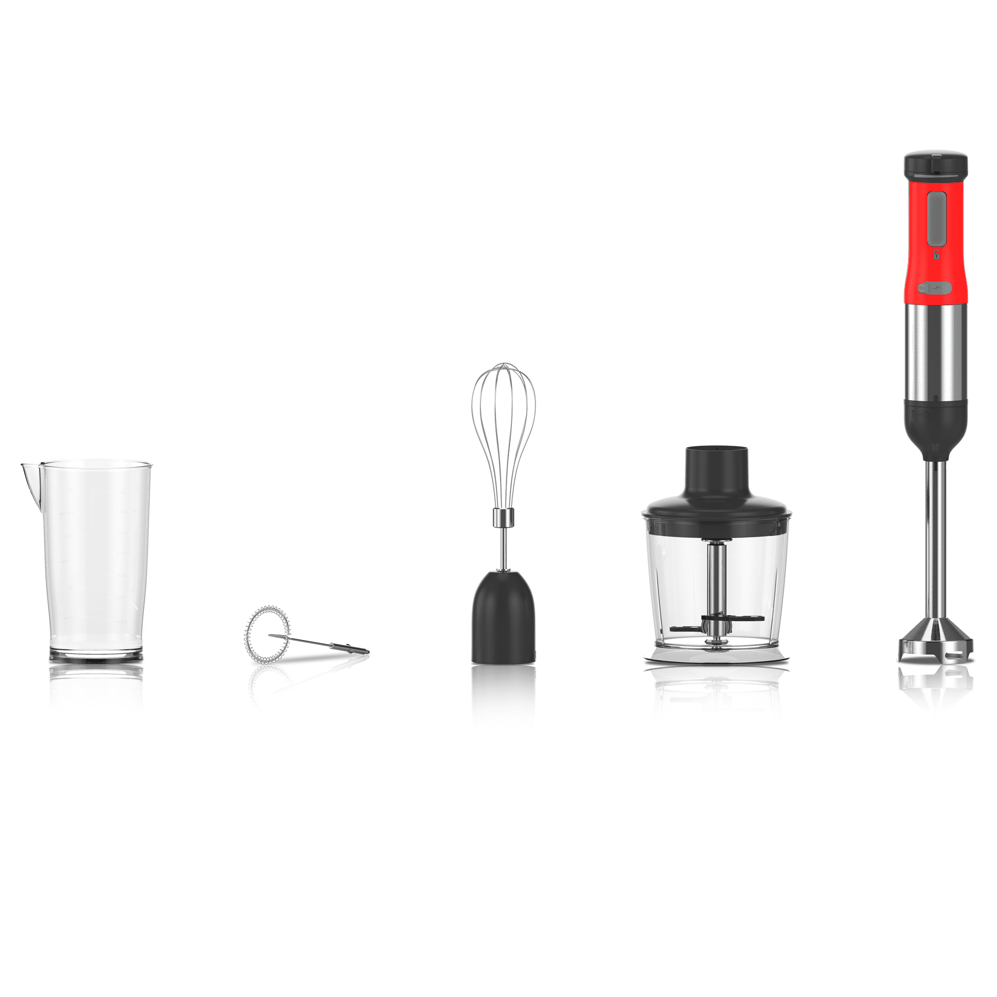 WHALL 5-in-1 Cordless Immersion Blender, Rechargeable Hand Blender with ...