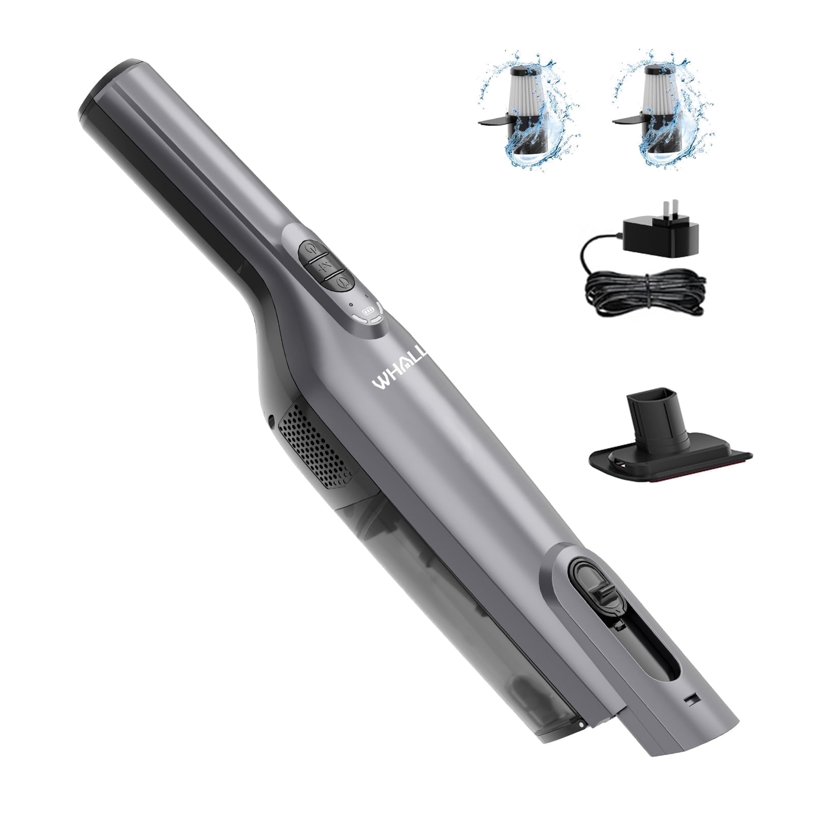 WHALL Cordless Handheld Vacuum with 8500 Pa Suction, LED Light ...