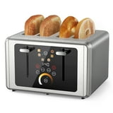 WHALLULTRA Touchscreen Toaster 4 Slice Stainless Steel with Wide Slots ...