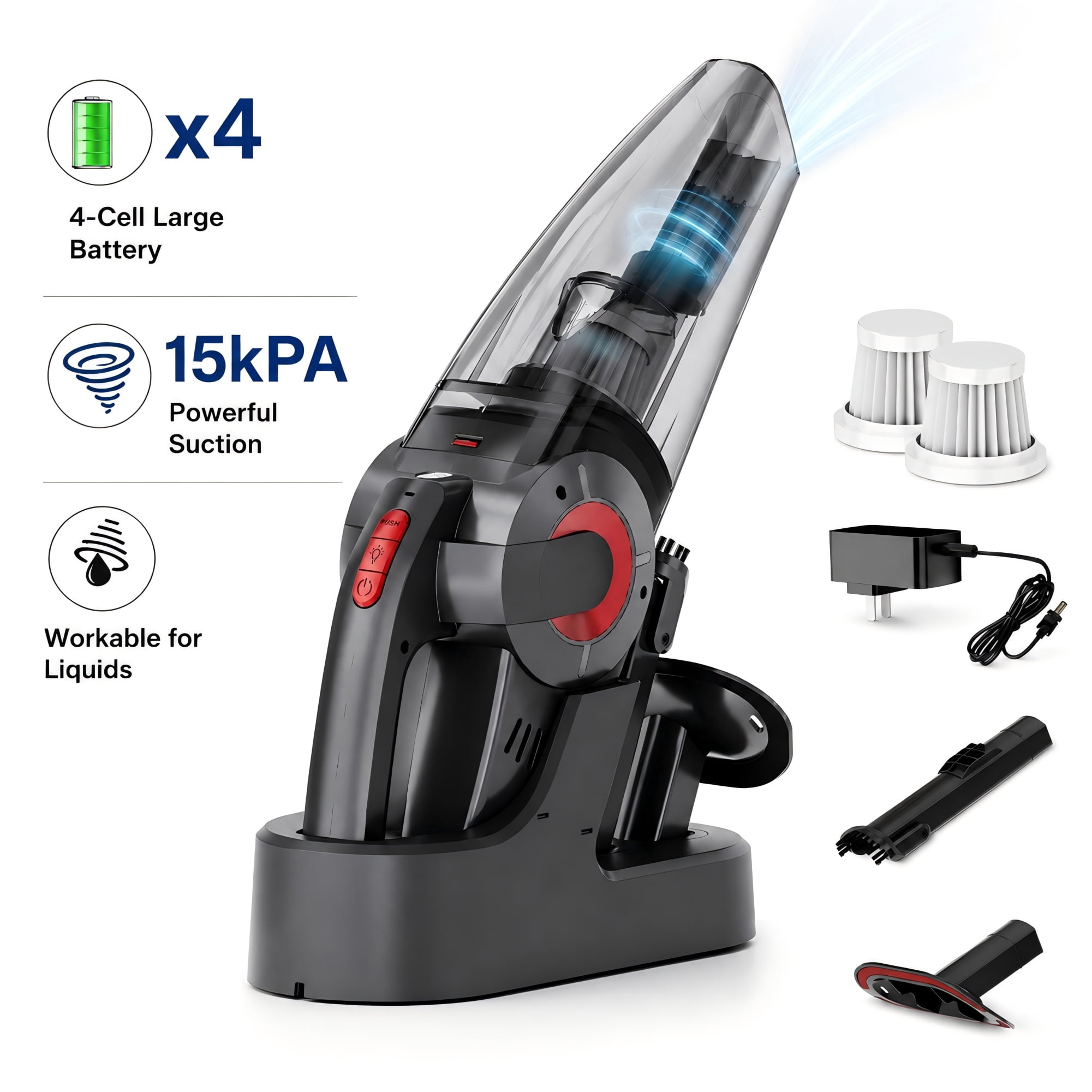 WHALLULTRA Cordless Handheld Vacuum Cleaner with Charging Dock ...