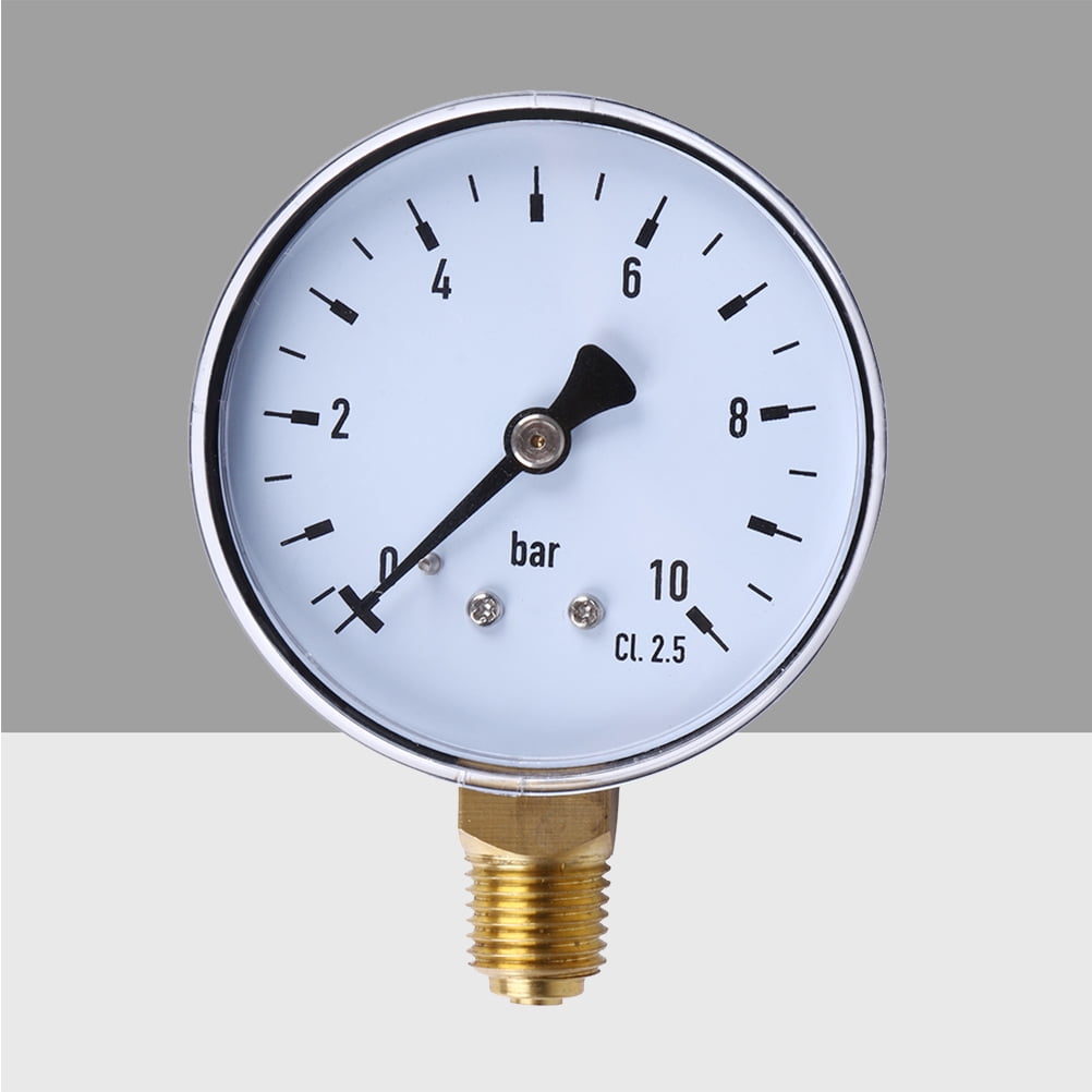 WHAMVOX 1/4" 0-10 Bar NPT Side Air Compressor Hydraulic Pressure Gauge ...