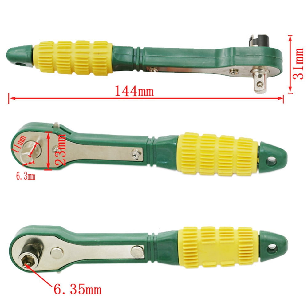 WHAMVOX 1/4 Inch Flexible Swivel Head Flex Head Ratchet Quick-Release ...