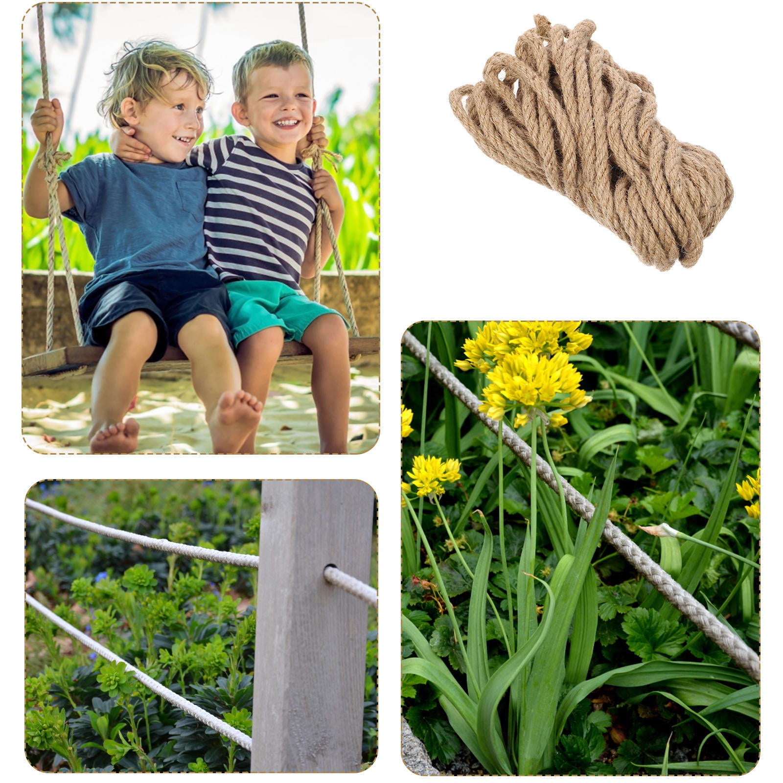 WHAMVOX 1 Bundle Thick Jute Rope for Fence Decor 11.8X0.3X0.3in ...