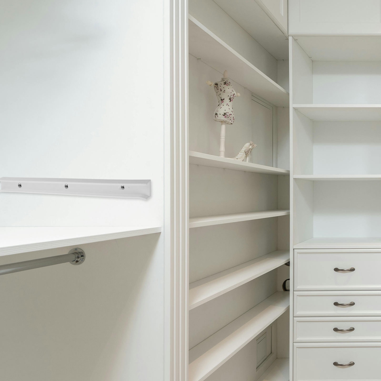 WHAMVOX 1 Pair Drawer Slides Plastic Drawer Rails Side Mounted Full ...