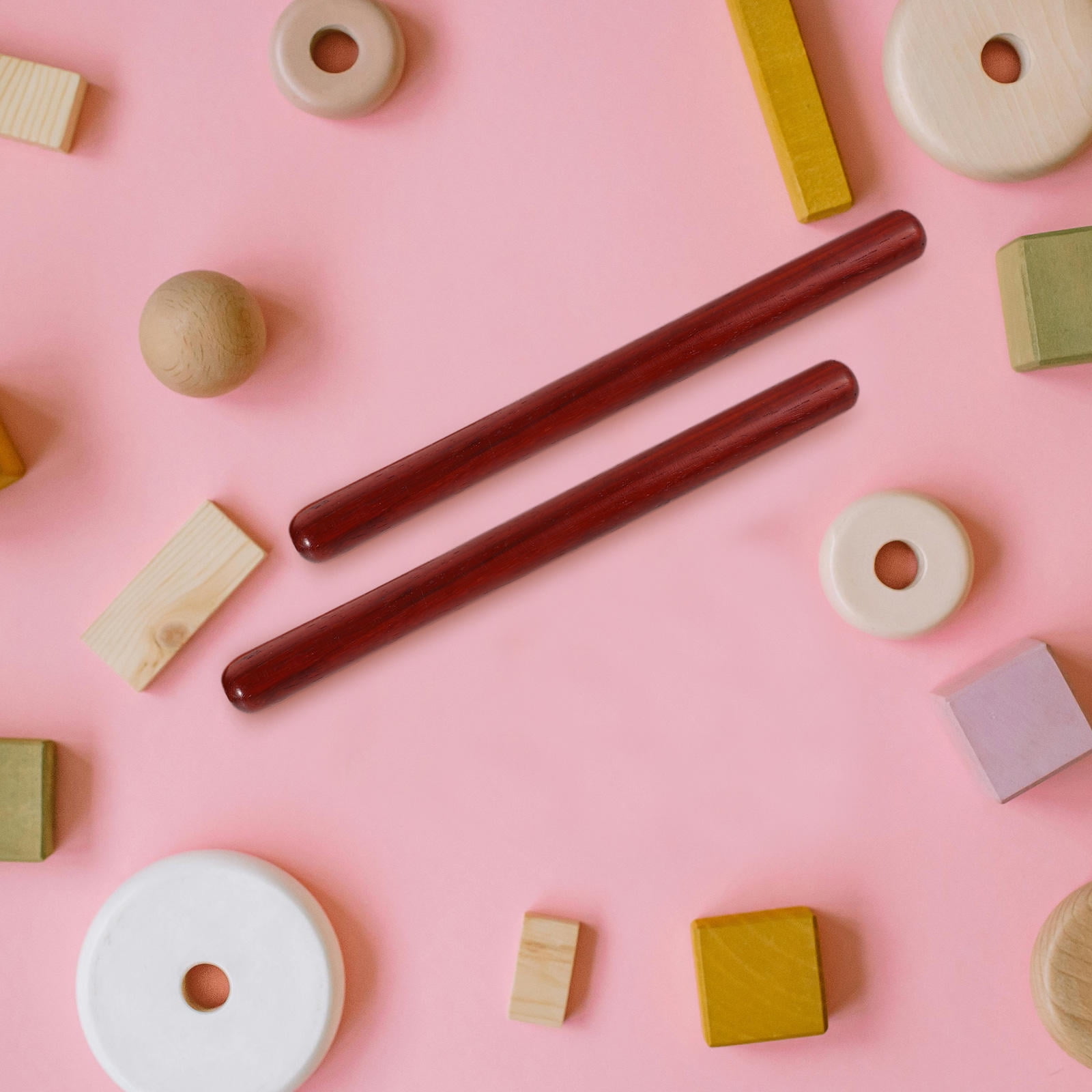 WHAMVOX 1 Pair Wooden Rhythm Sticks Wood Percussion Instrument Sticks ...