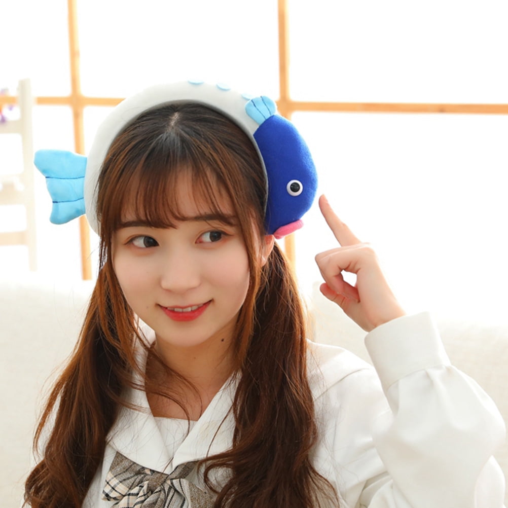 WHAMVOX 1 Pc Stylish Plush Fish Hair Funny Hair Cosplay Party Headdress ...