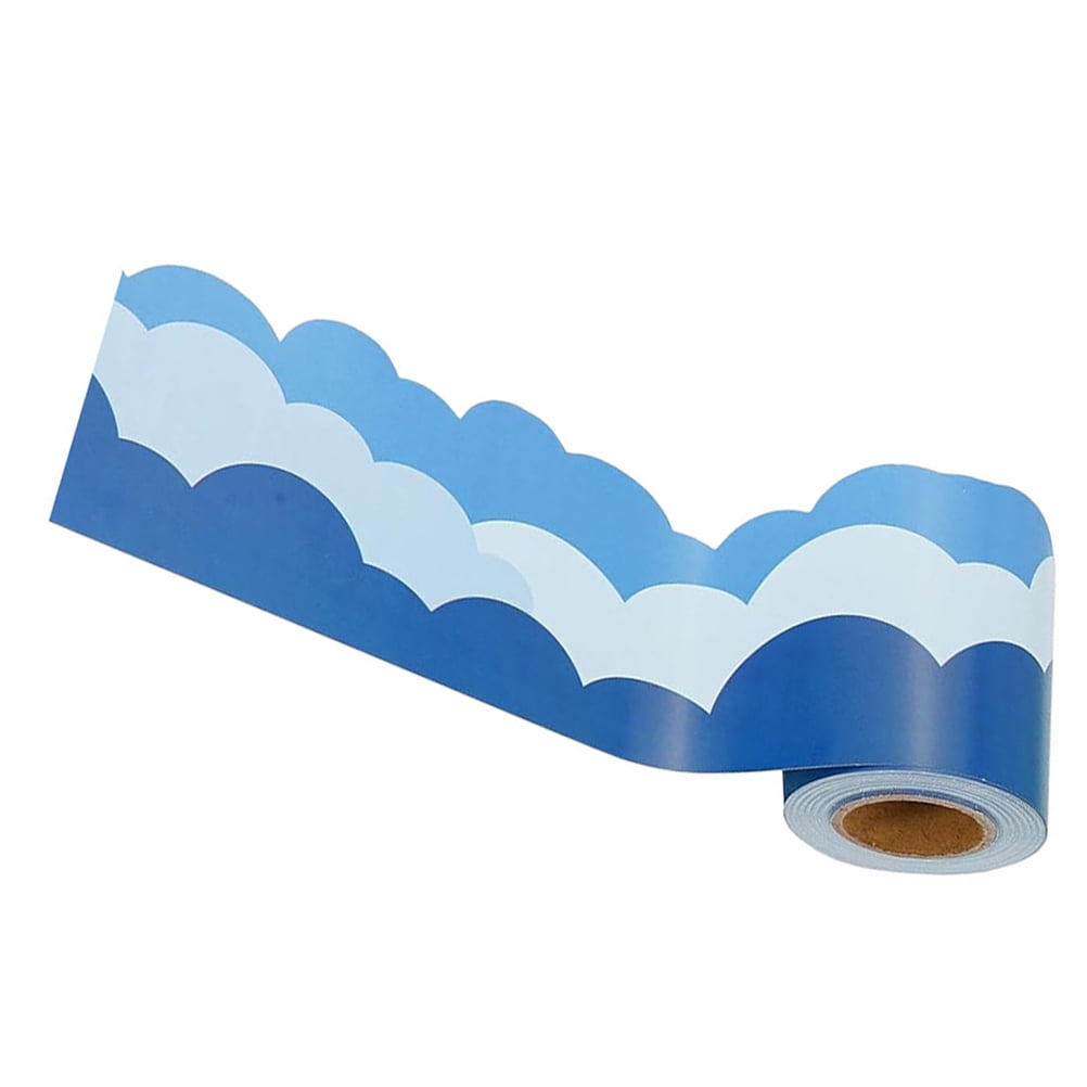 WHAMVOX 1 Roll Bulletin Board Border Sticker Blackboard Border Cloud ...
