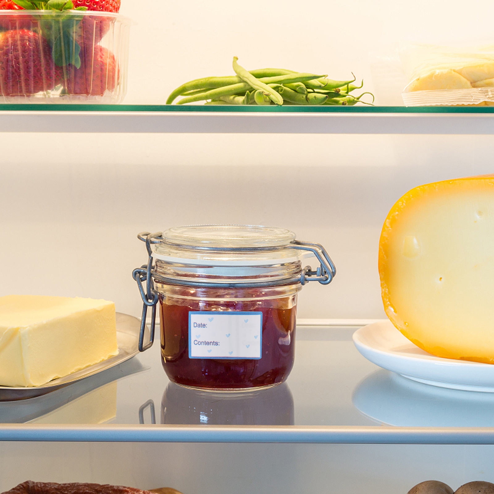 WHAMVOX 1 Roll Food Date Labels Sticker Containers Labels Freezer ...