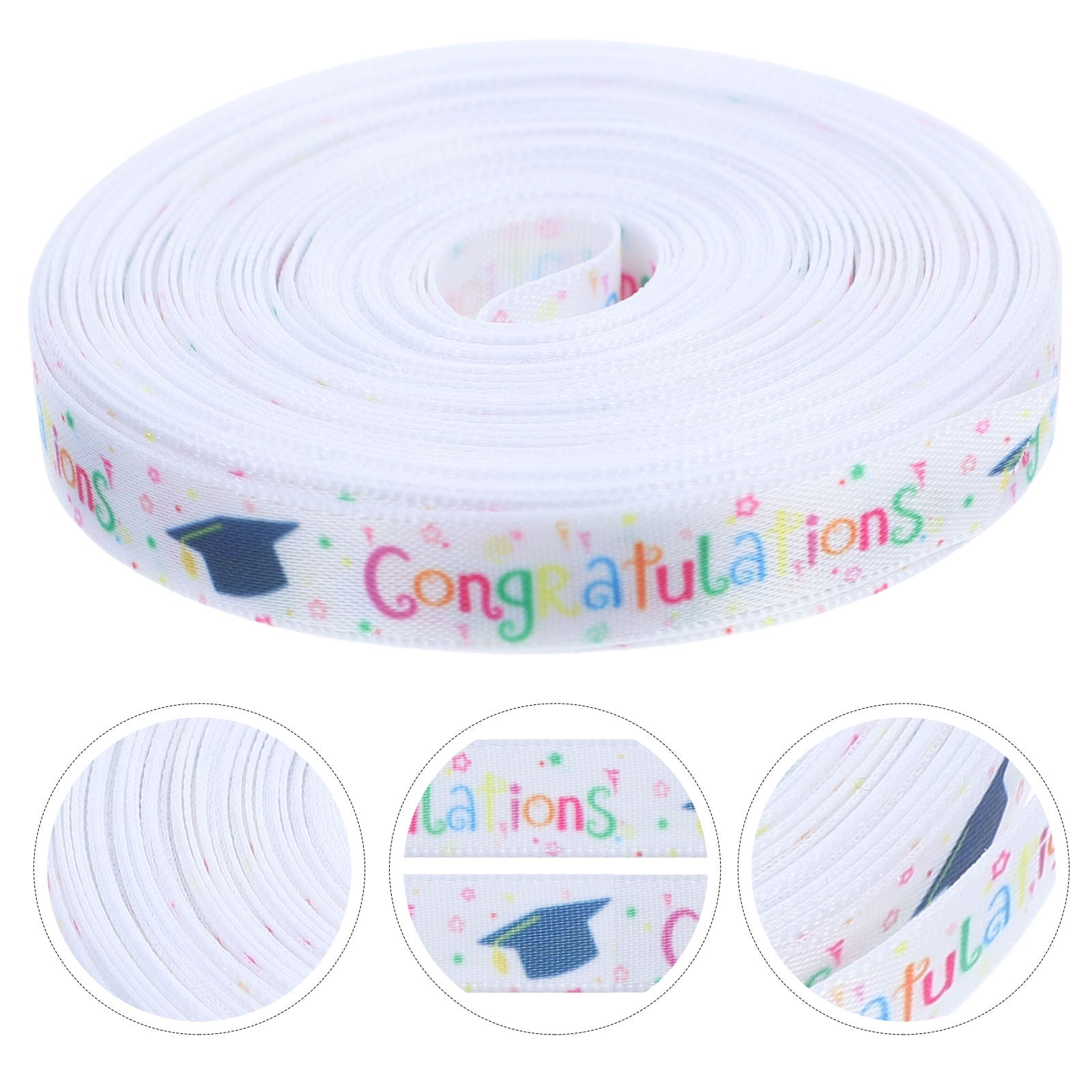 WHAMVOX 1 Roll Graduation Ribbon Class Of 2025 Graduation Ribbon Flower ...