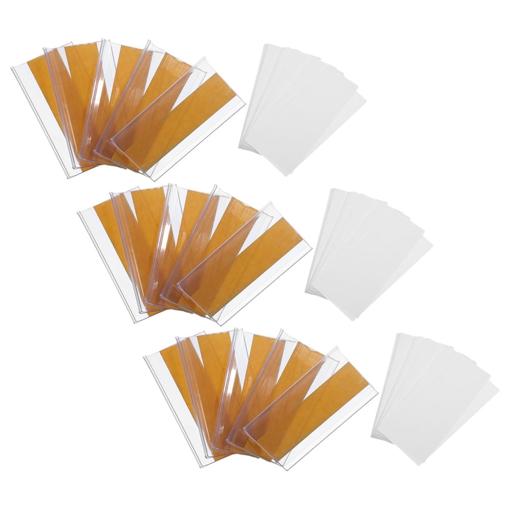 WHAMVOX 1 Set of Adhesive Label Pockets and Label Holders for Shelves ...