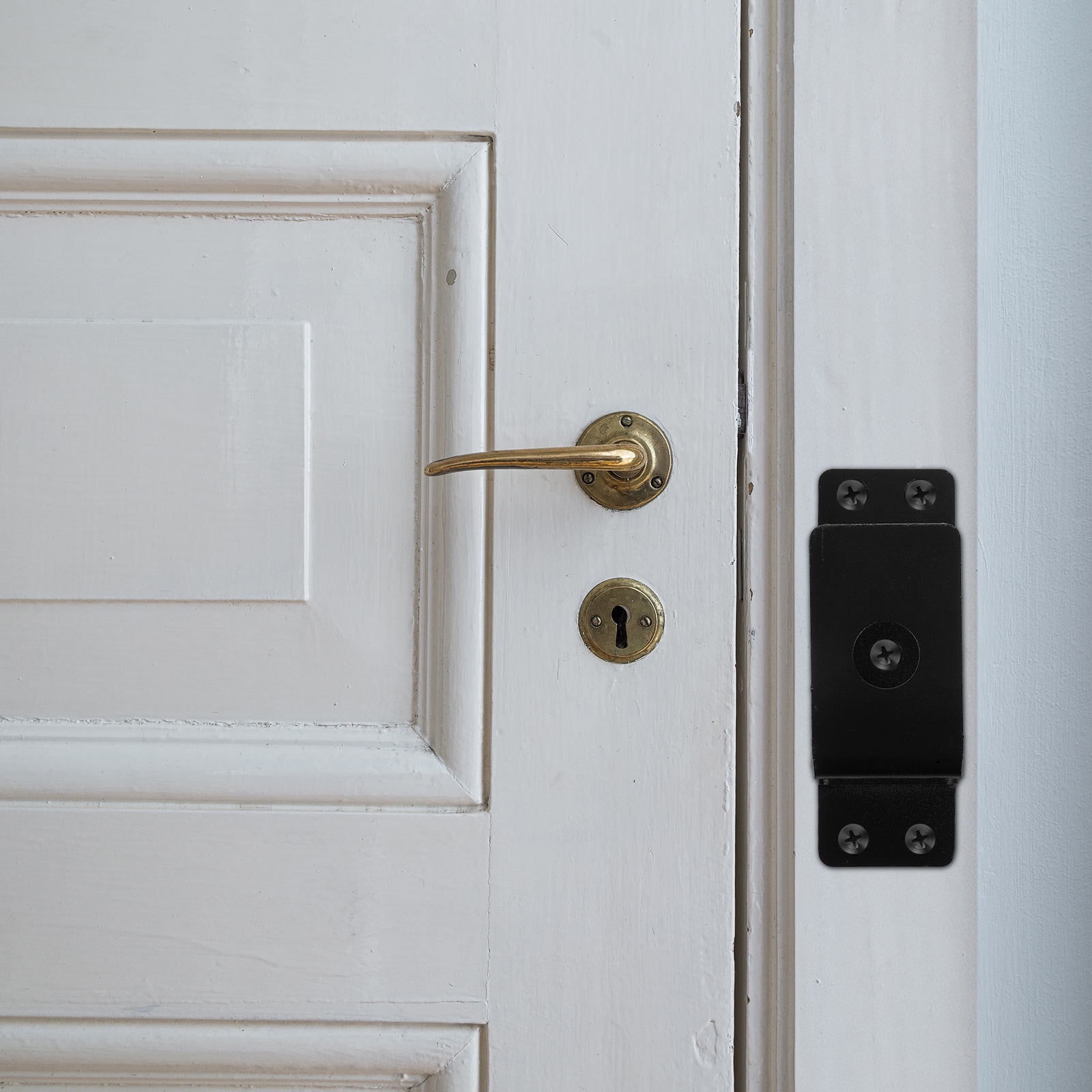 WHAMVOX 1 Set Adjustable Door Barricade Brackets For Apartment Steel U ...