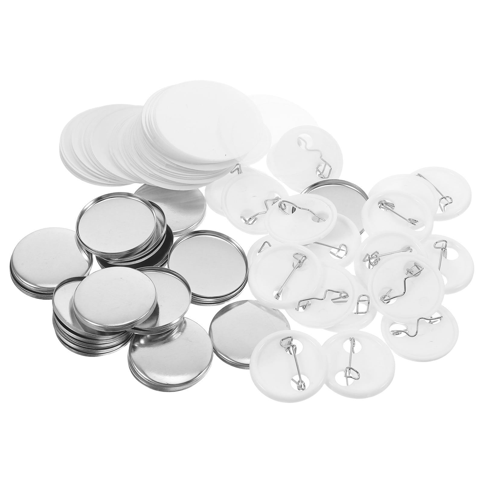 WHAMVOX 1 Set Blank Round Pin Blanks For Diy Badge Making Components ...