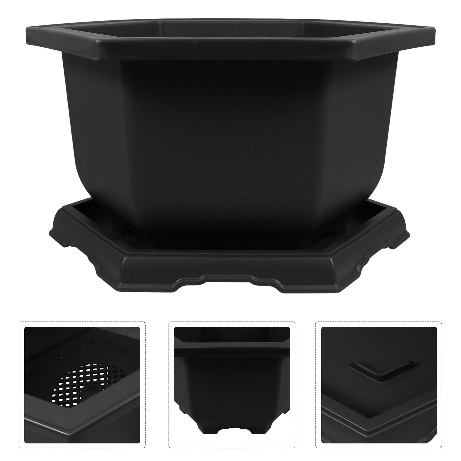 WHAMVOX 1 Set Bonsai Hexagonal Basin Flowerpots Household Bonsai ...