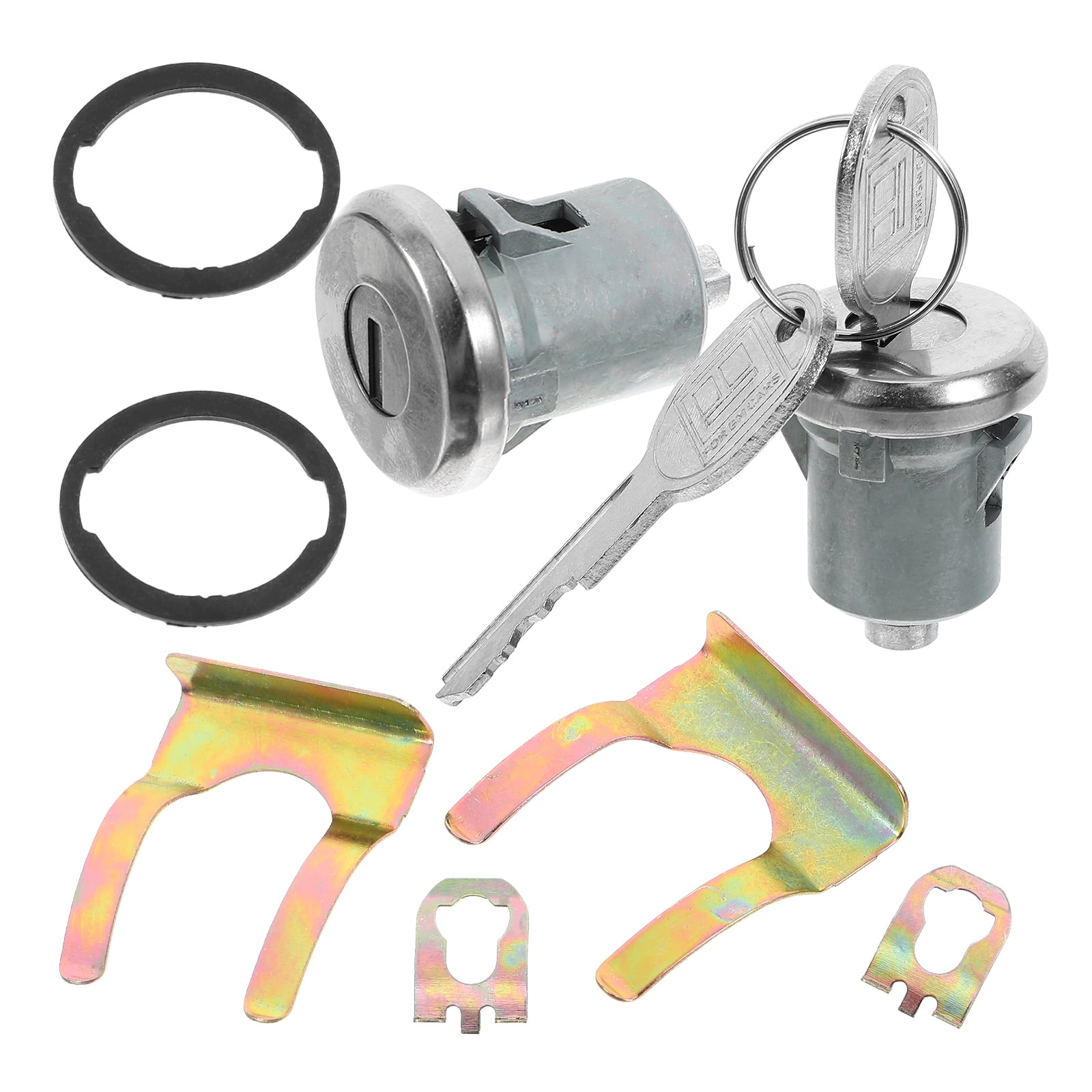 SEWCHICS Car Door Lock Cylinder Set Assorted Color Metal 1Set 1.4X1.0X1 ...