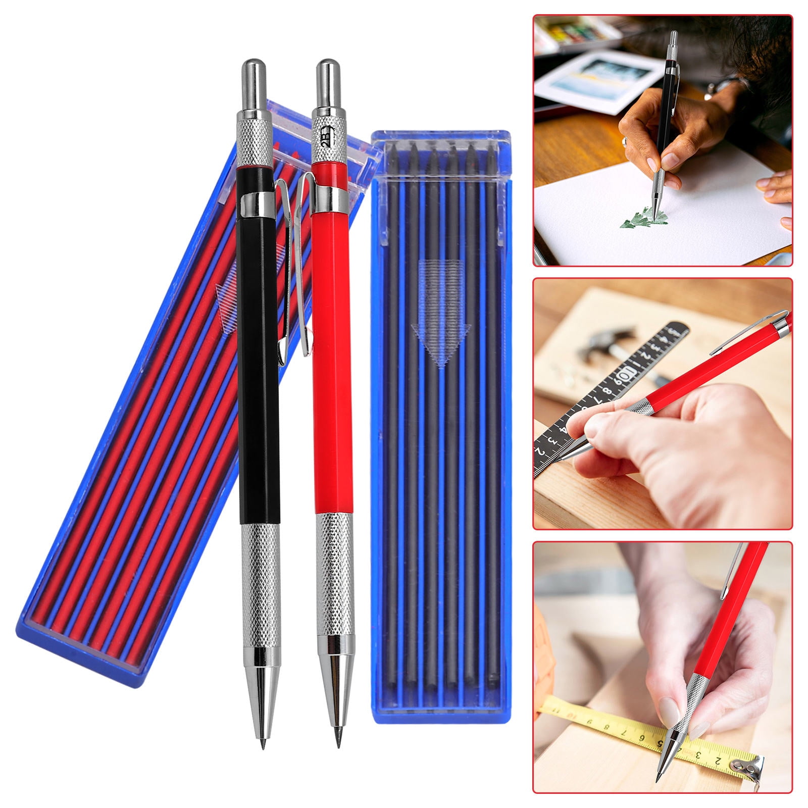WHAMVOX 1 Set Carpenter Pencils Mechanical Pencils Automatic Writing ...
