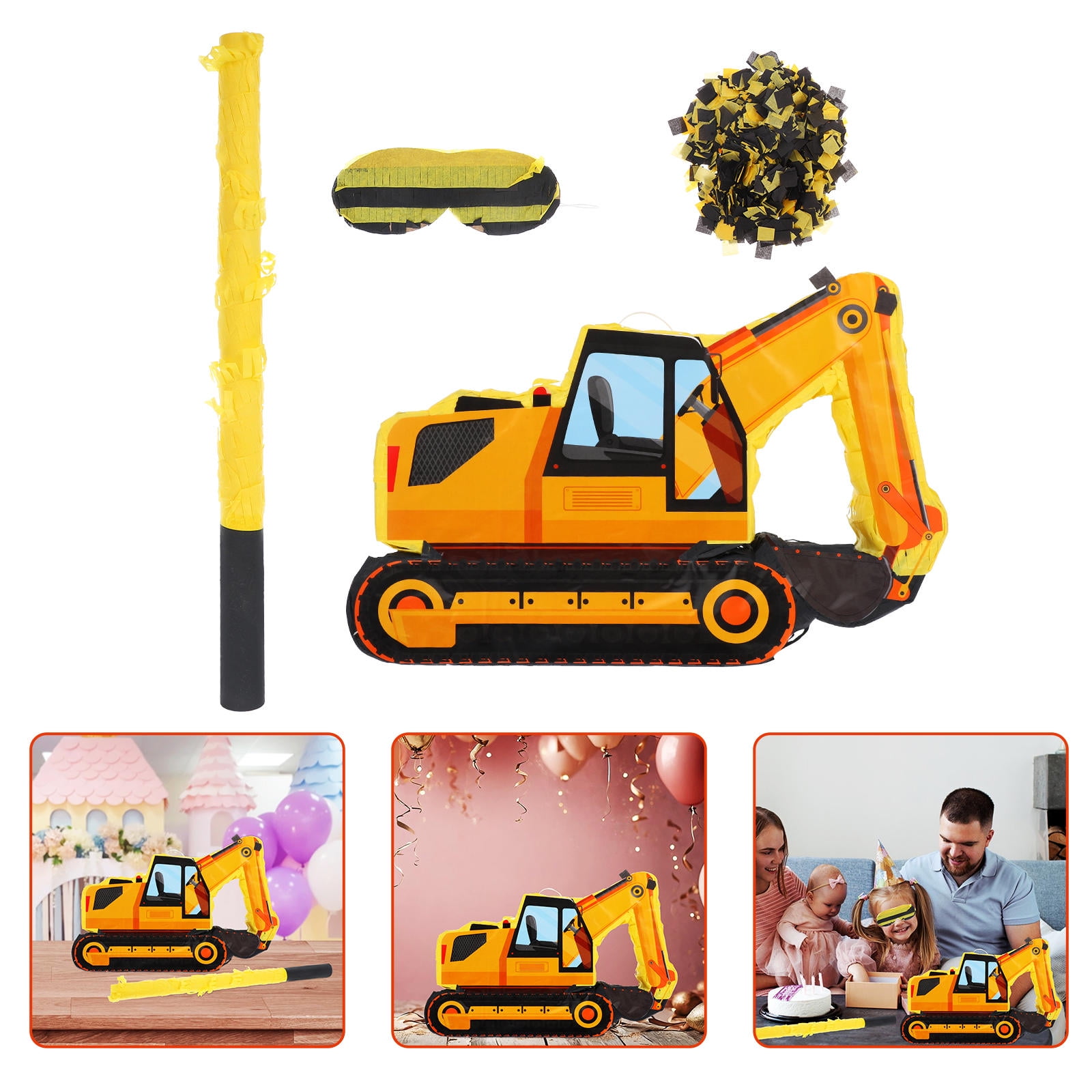 WHAMVOX 1 Set Construction Excavator Pinata For Kids Birthday Party ...
