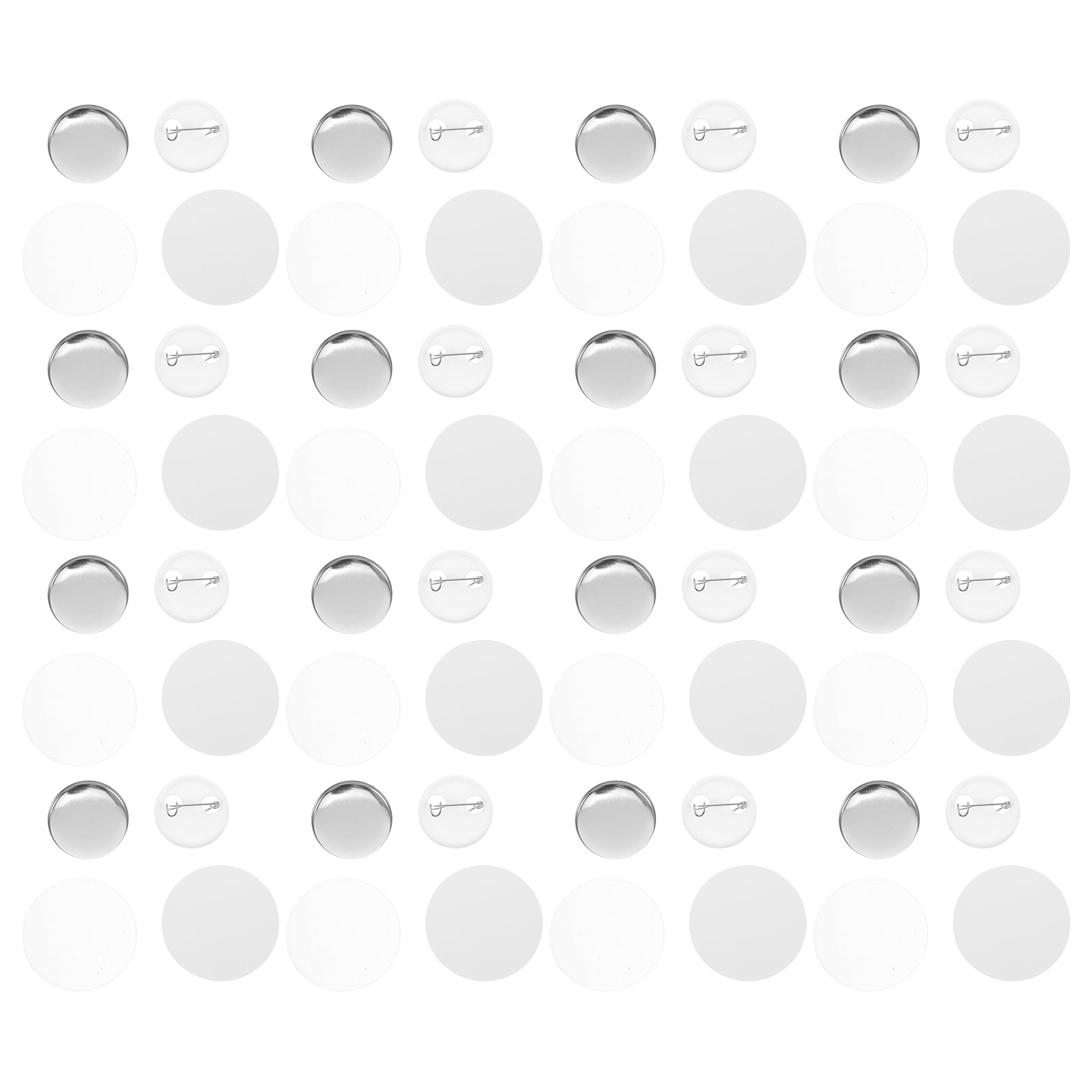 WHAMVOX 1 Set Decorative Round Badge Making Blanks With Pin Diy Kit For ...