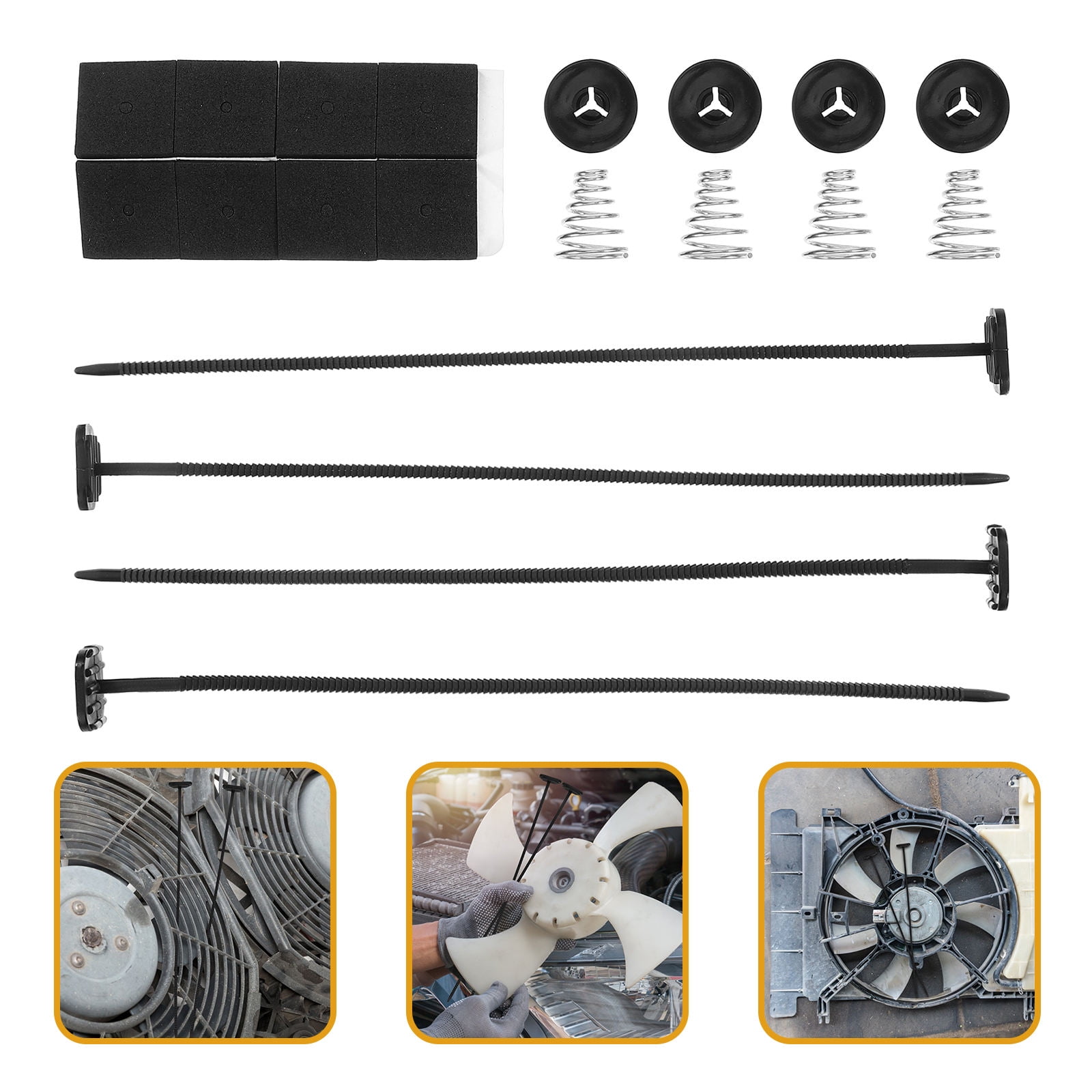 WHAMVOX 1 Set Electric Cooling Fan Mounting Kit Universal Ties ...