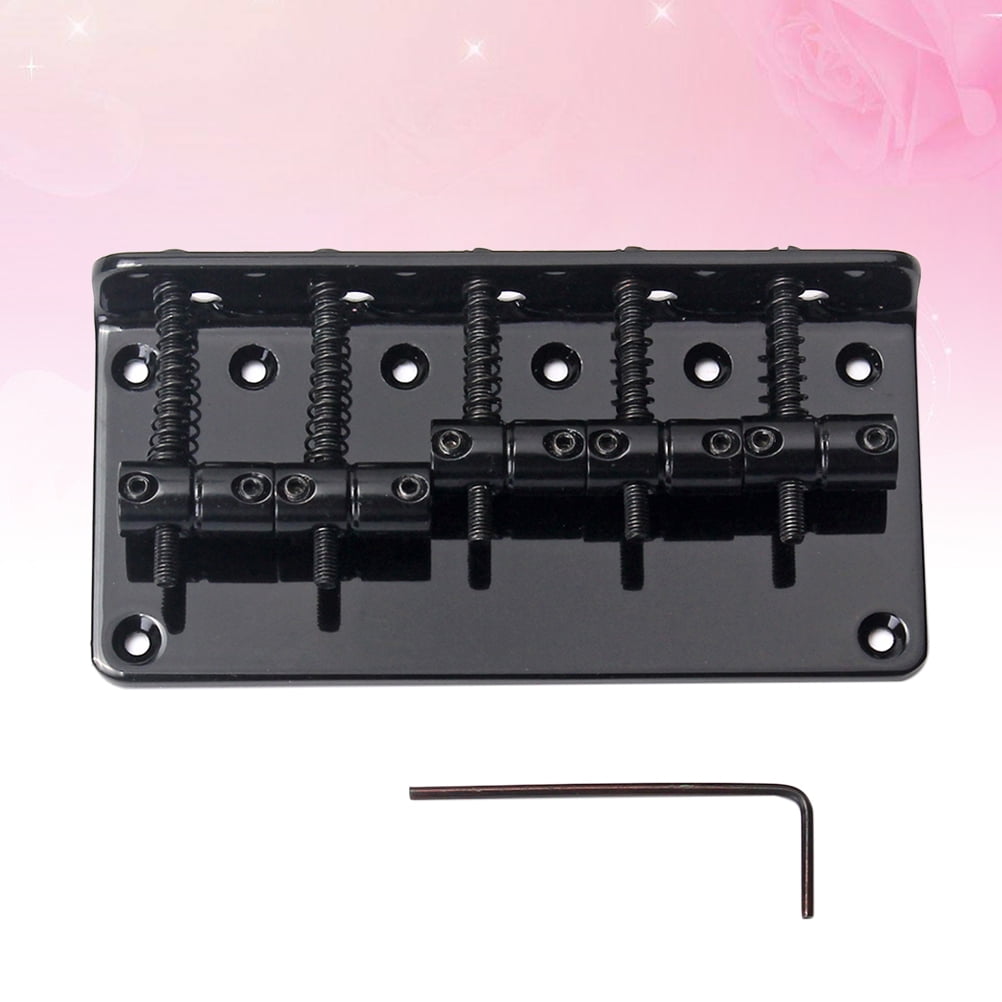 WHAMVOX 1 Set GA1023 5 String Metal Saddle Bridge for Guitar with ...