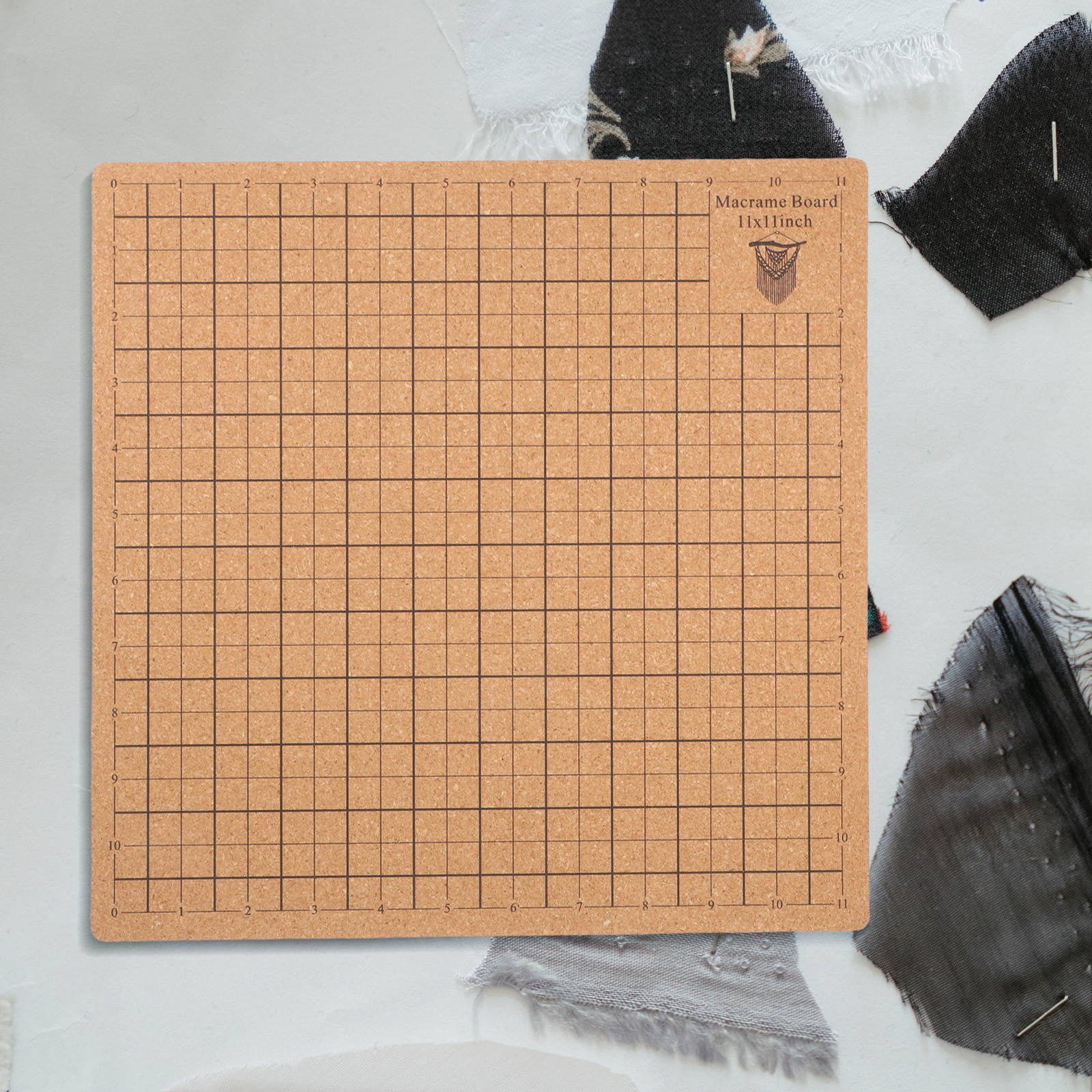 WHAMVOX 1 Set Macrame Board and Pin Grids Braiding Board Macrame Project Board with 50PCS T Pins ...