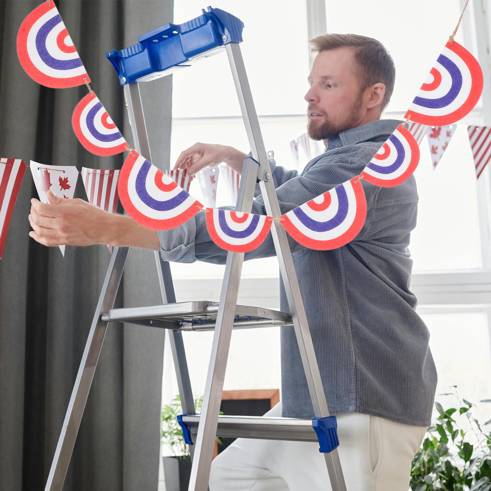 WHAMVOX 1 Set Patriotic Felt Banner American Flag Garlands For ...