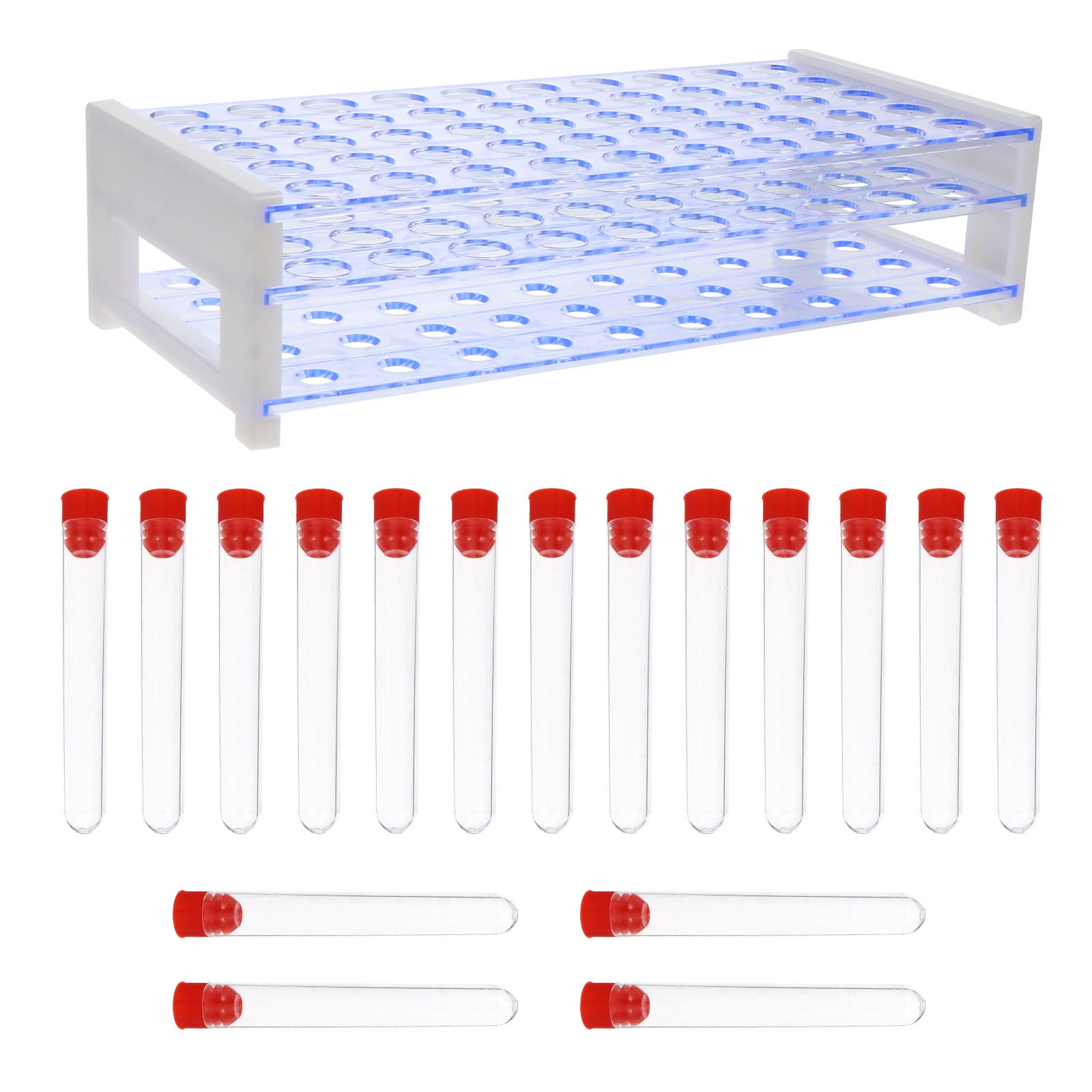 WHAMVOX 1 Set Plastic Test Tubes Science Laboratory Tubes Disposable ...